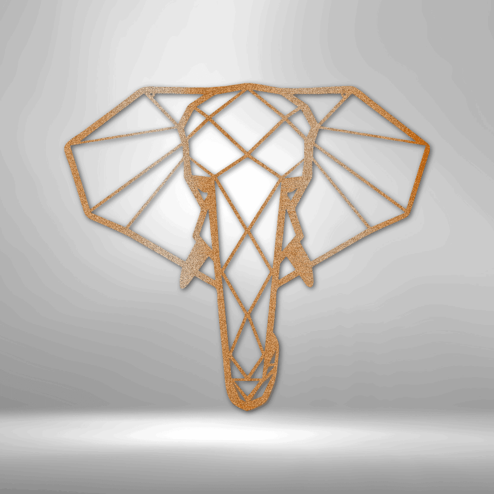 Geometric Elephant Steel Sign Laser Cut Powder Coated Home & Office ...