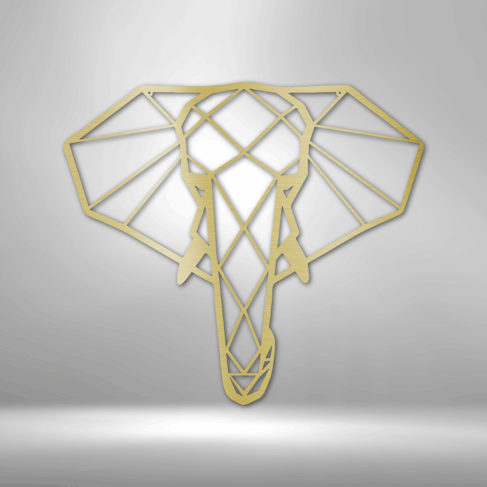 Geometric Elephant Steel Sign Laser Cut Powder Coated Home & Office ...