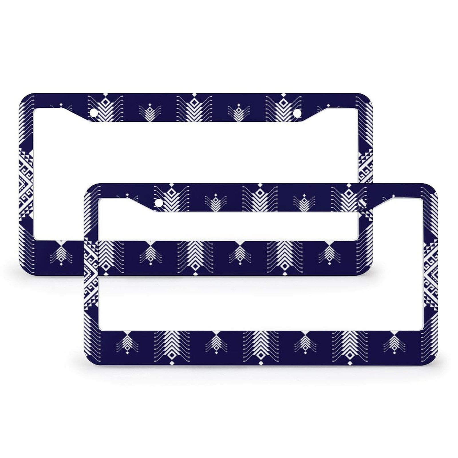 Geometric Ethnic Pattern Traditional License Plate Frame - 2 Pack ...