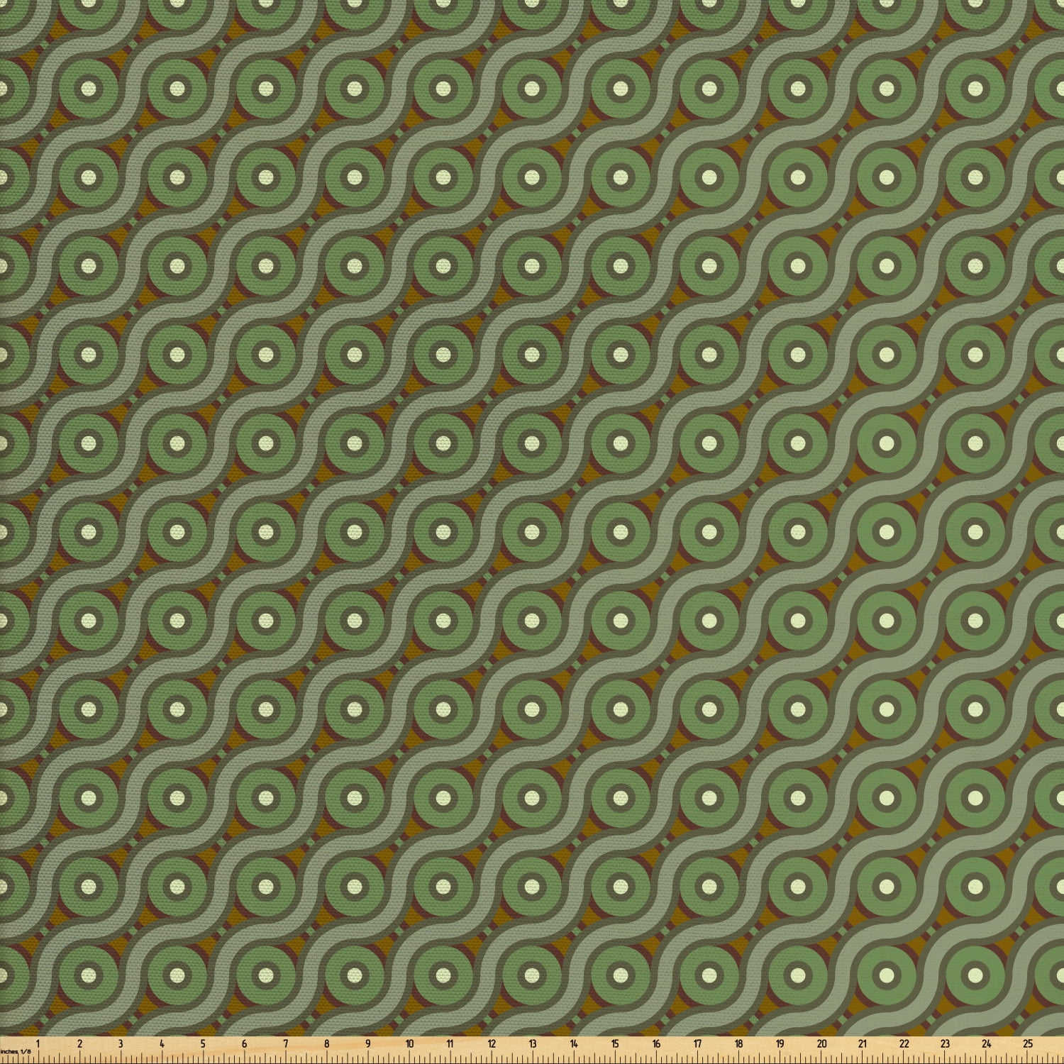 Geometric Fabric by the Yard, Abstract Crisscrossing Wavy Linked Lines ...