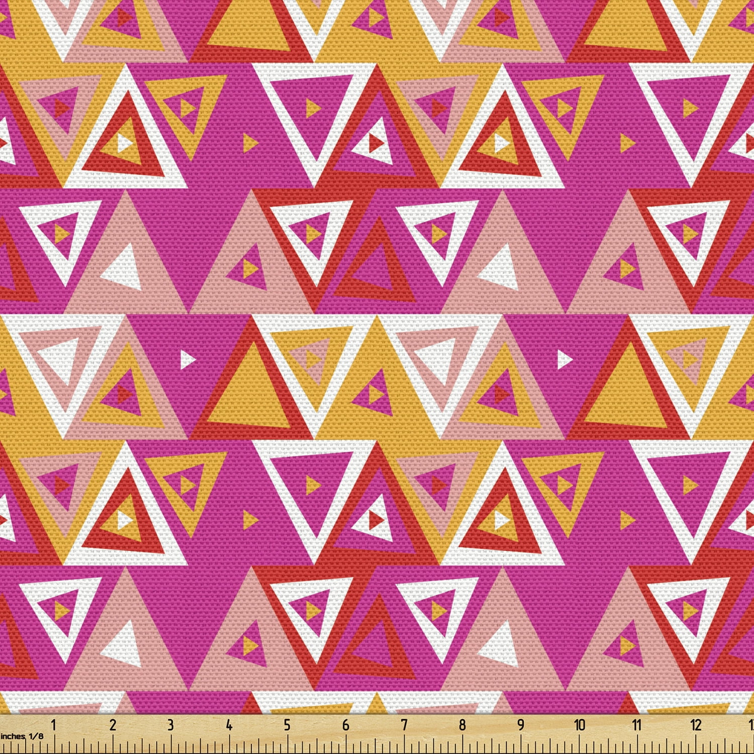 Geometric Fabric by the Yard, Abstract Triangles Pattern with Modern ...