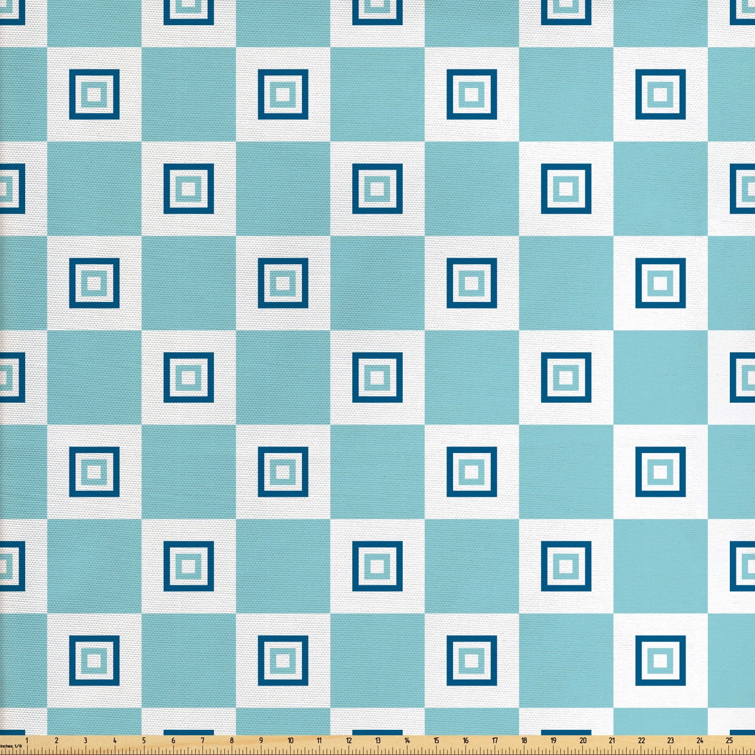 Geometric Fabric by the Yard, Continuous Nested Squares Design Pattern ...