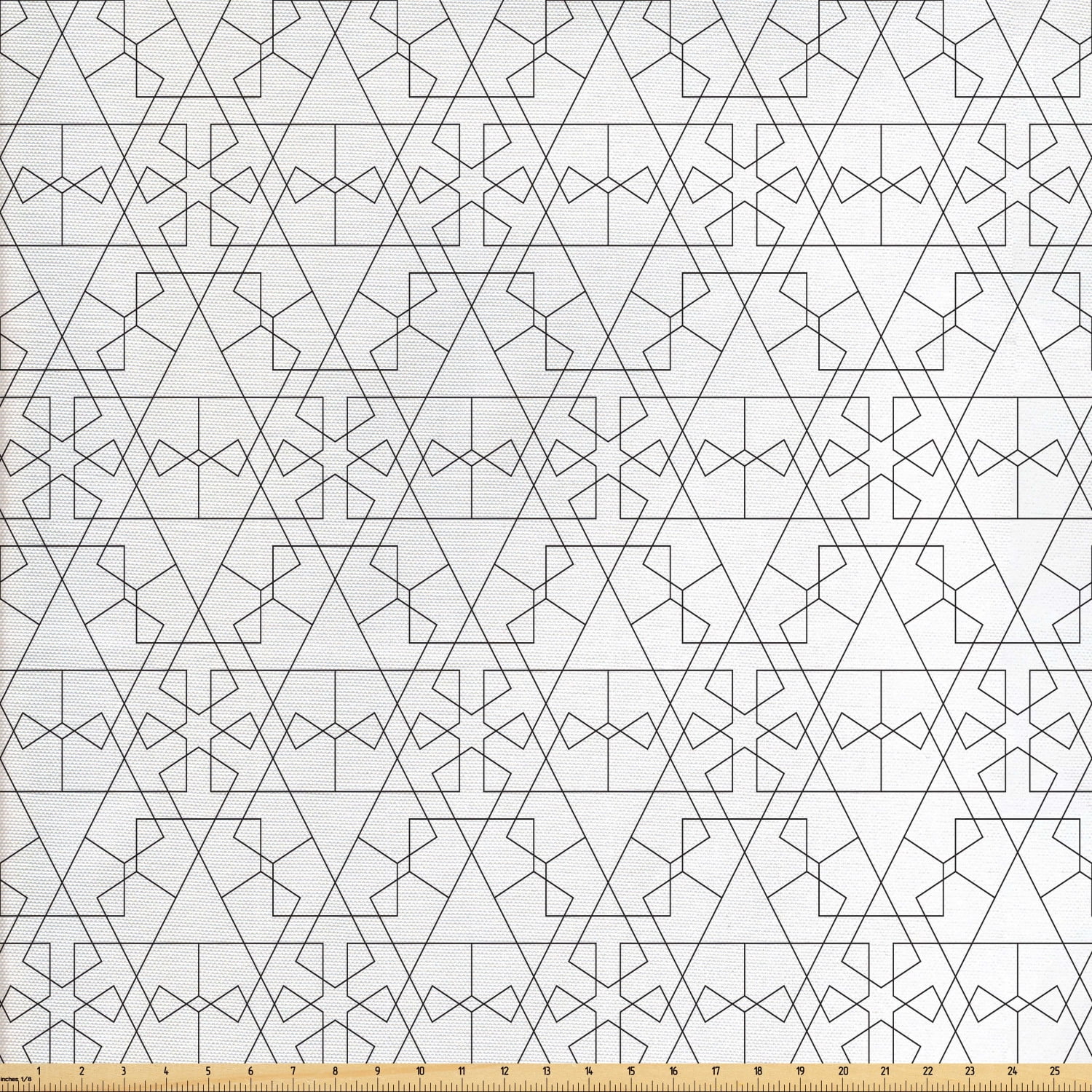 Geometric Fabric by the Yard, Continuous Pattern with Abstract Concave ...