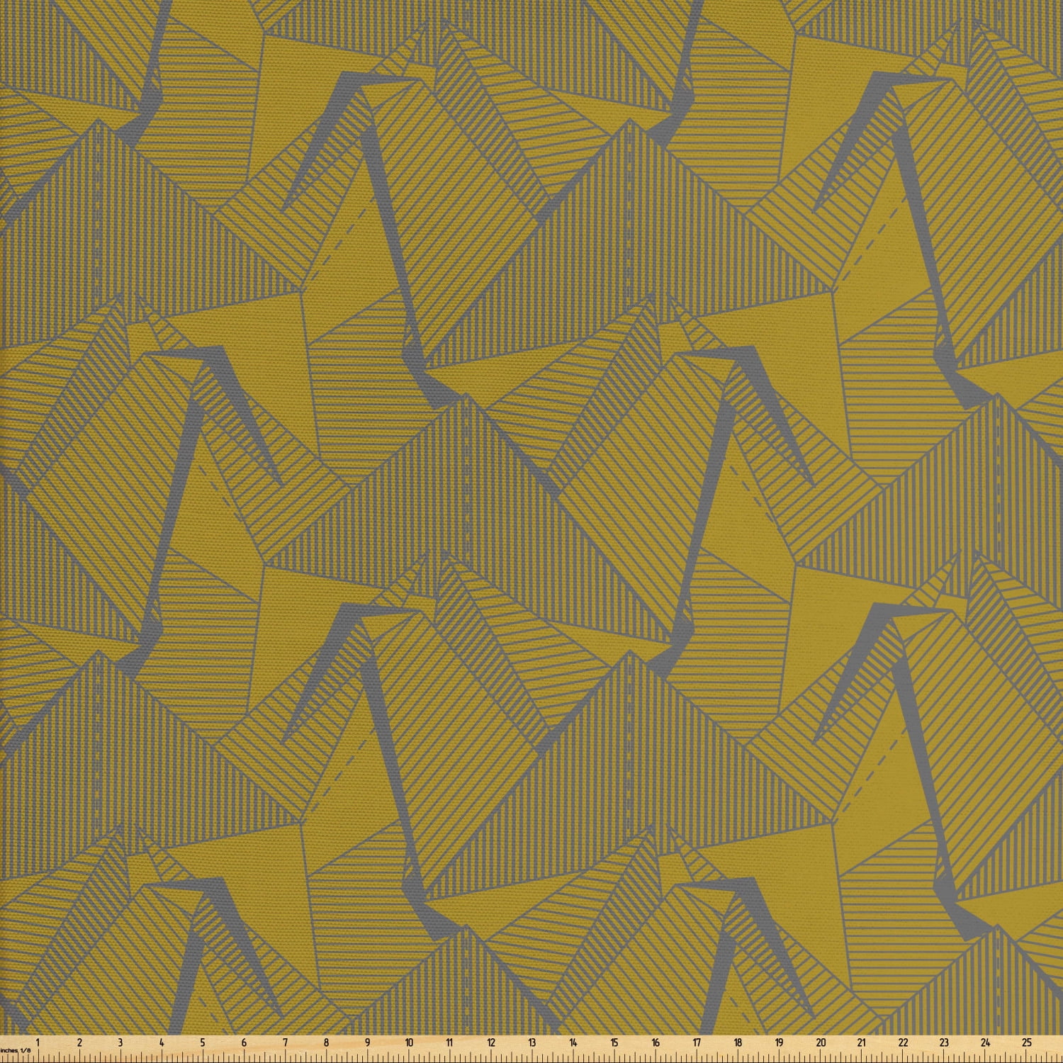 Geometric Fabric by the Yard, Continuous Pattern with Striped Origami ...