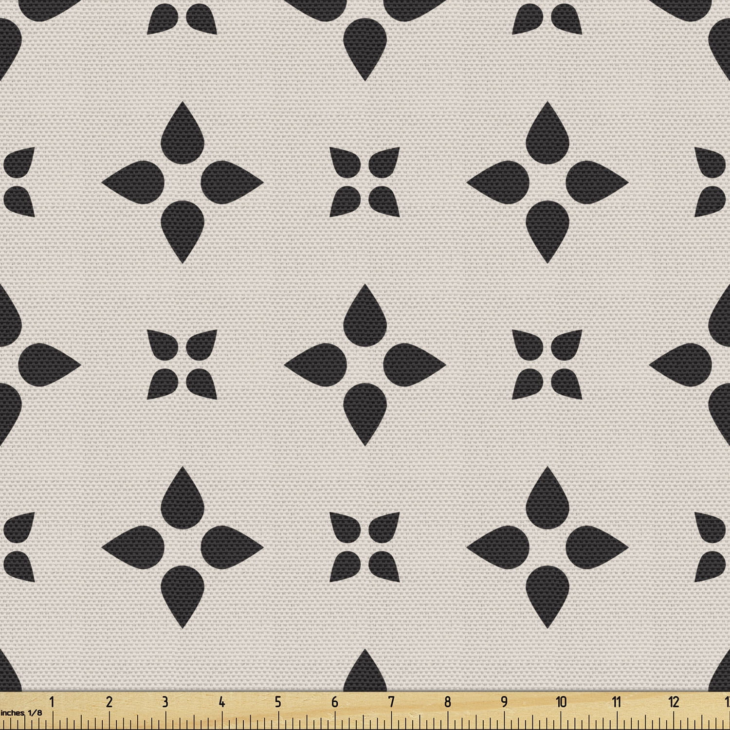 Ambesonne Geometric Fabric by the Yard Upholstery, Minimal Teardrop ...