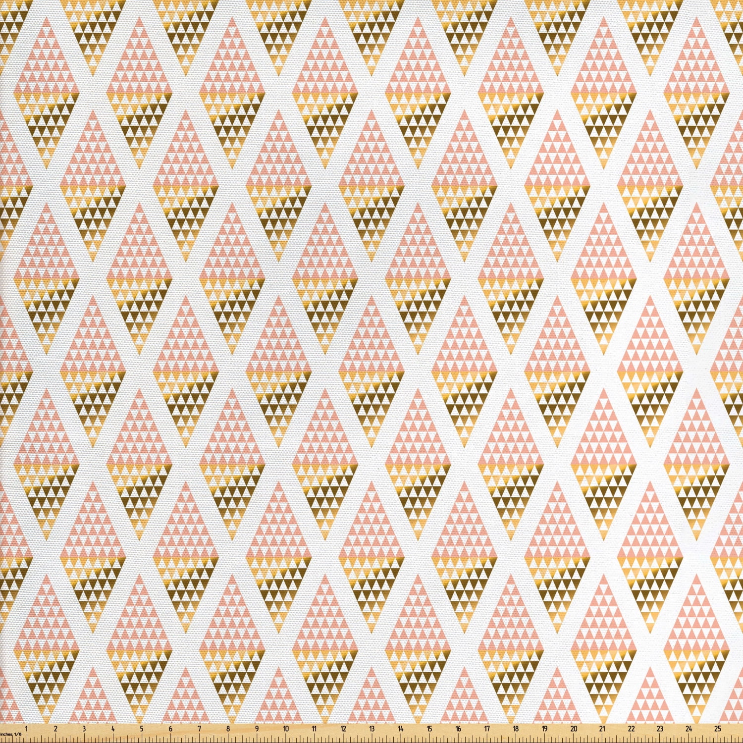 Geometric Fabric by the Yard, Creative Design Modern Rhombus Pattern ...