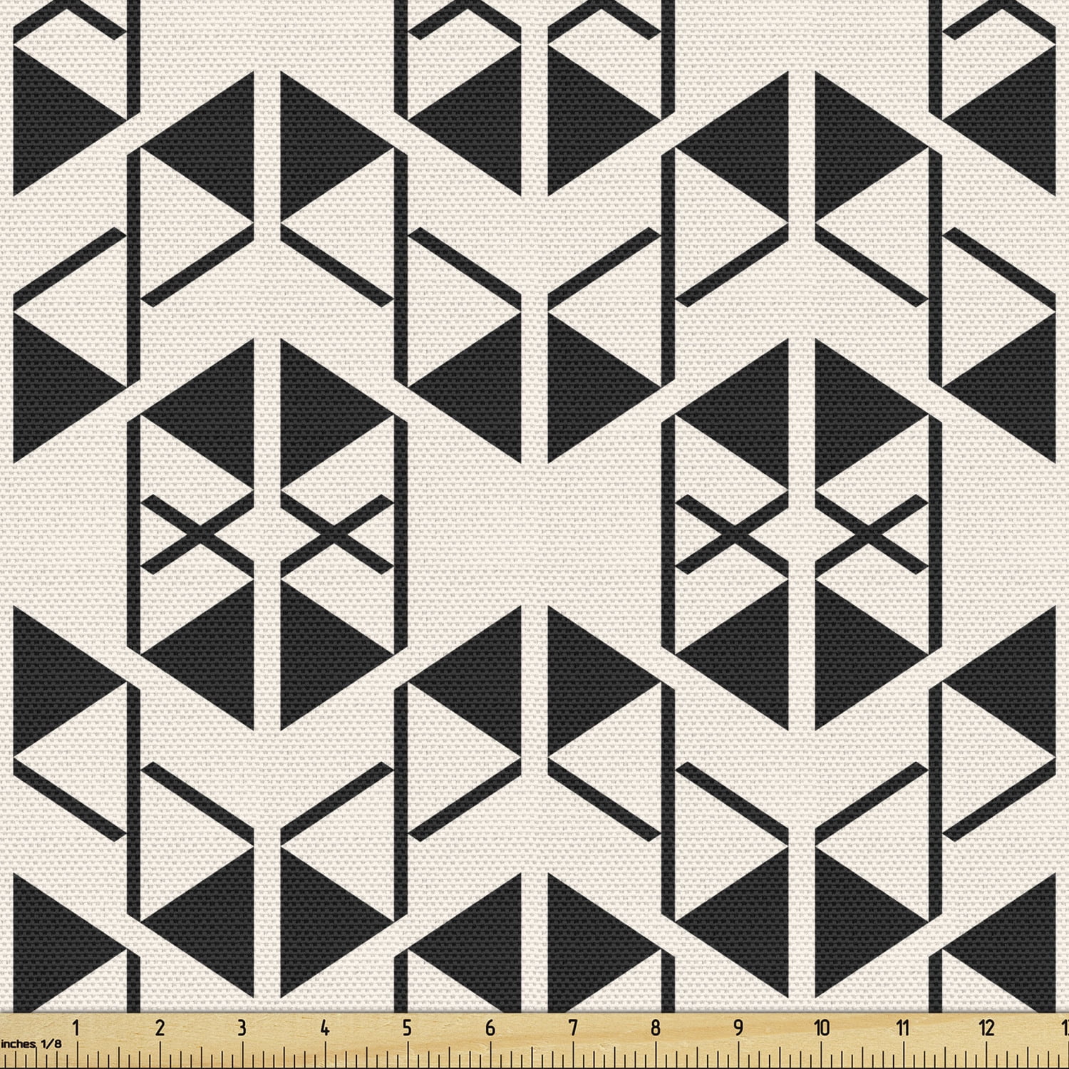 Ambesonne Geometric Fabric by the Yard Upholstery, Modern Retro Shapes ...