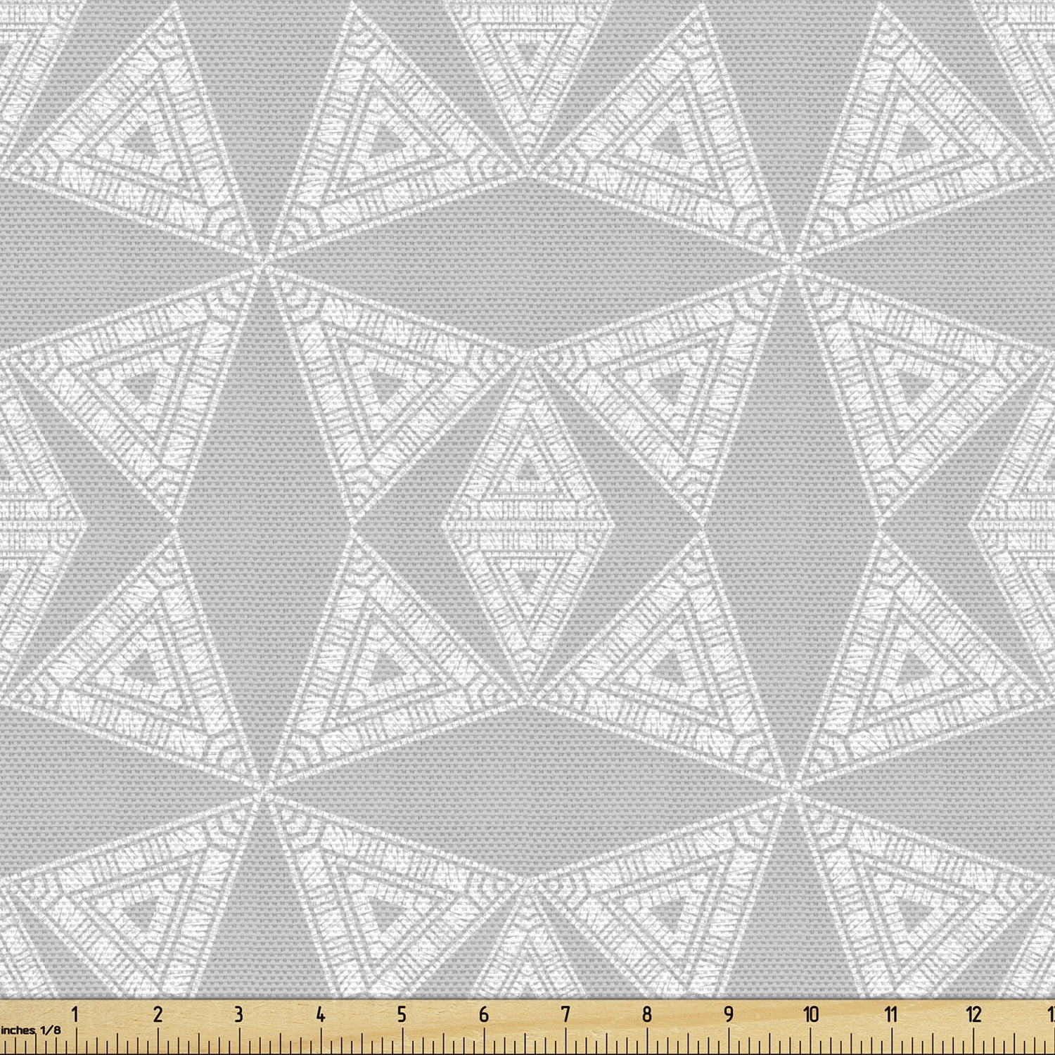 Geometric Fabric by the Yard, Muted Toned Illustration of Concentric ...