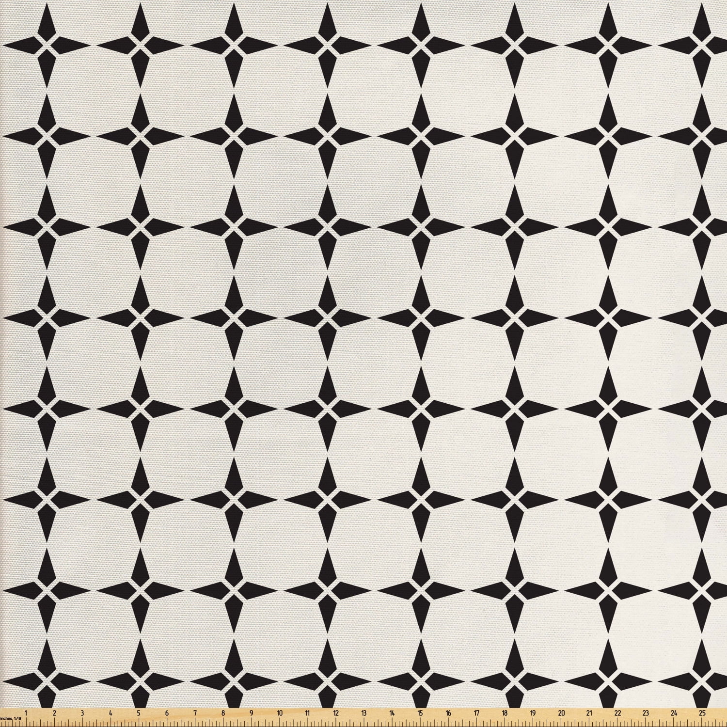 Geometric Fabric by the Yard, Pattern Star Shapes Contemporary Style ...