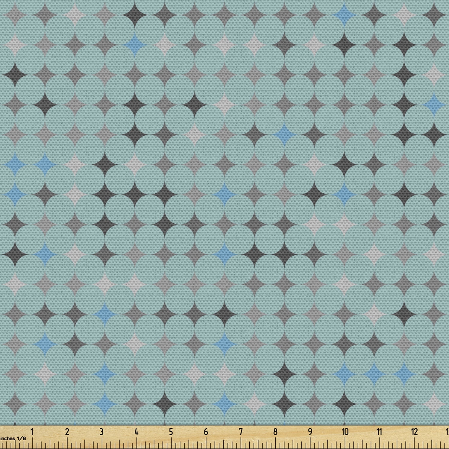 Geometric Fabric by the Yard, Repetitive Pattern with Rounds Modern ...