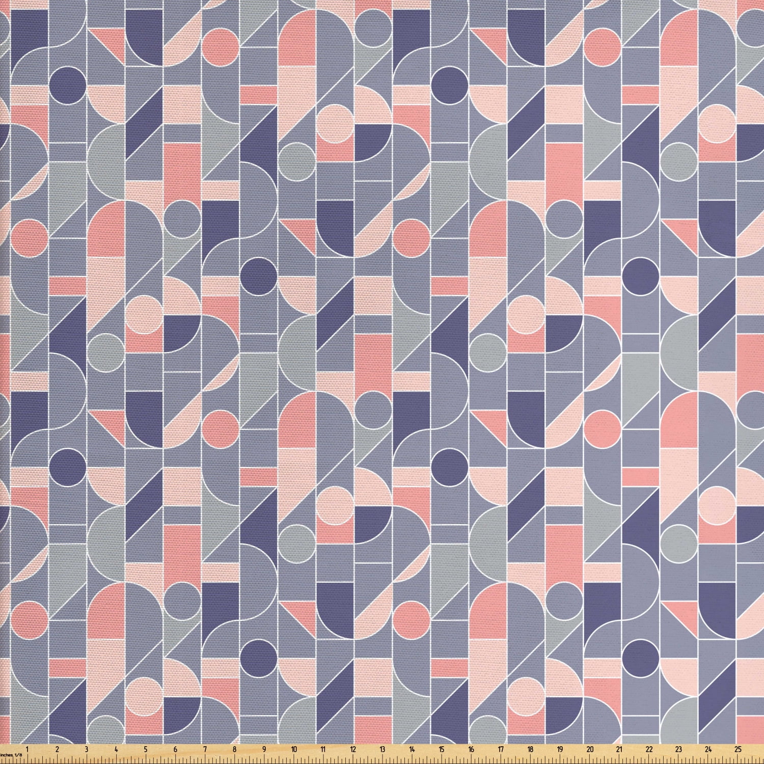 Ambesonne Geometric Fabric by the Yard Upholstery, Abstract Retro ...
