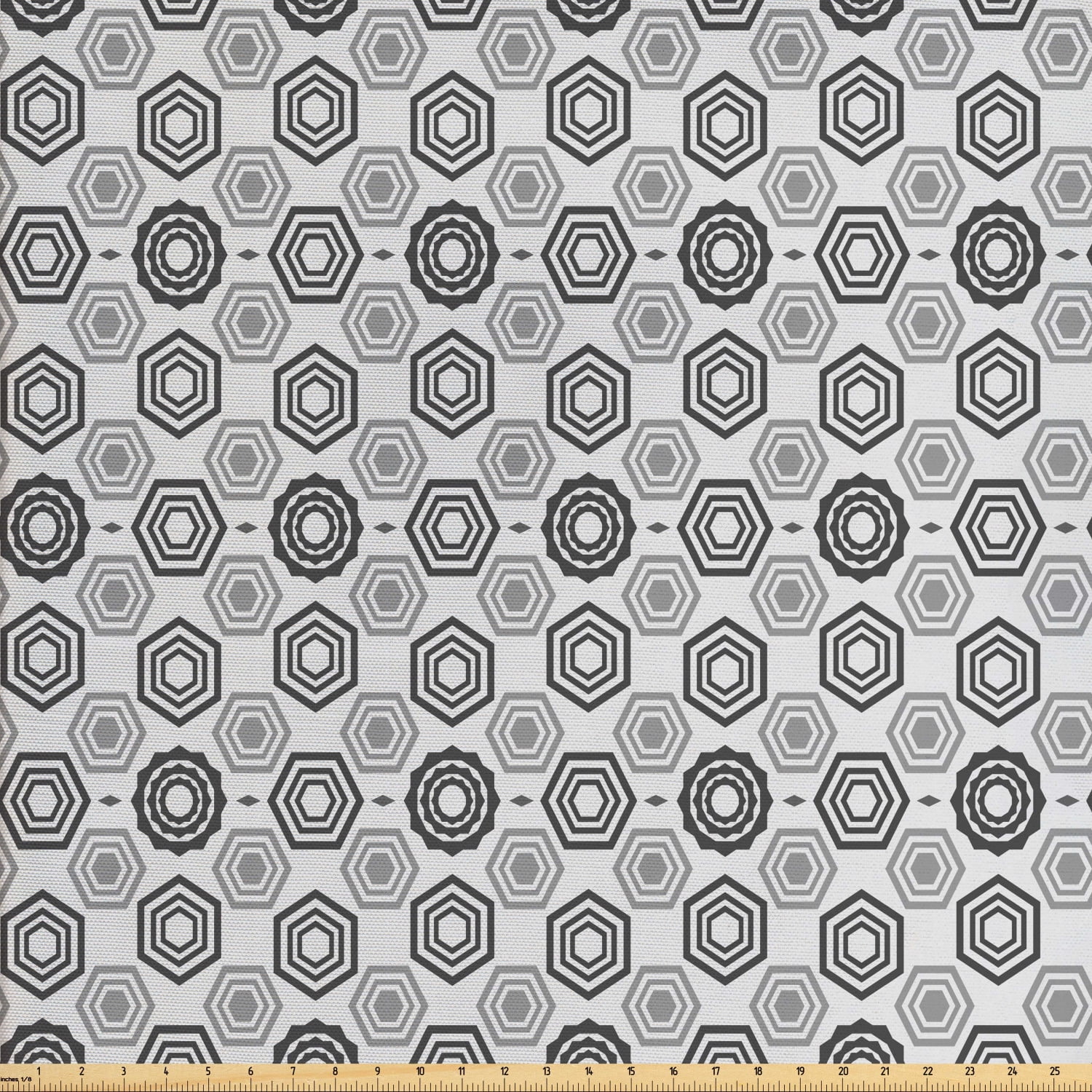 Geometric Fabric by the Yard Upholstery, Blue Tones Abstract Colored ...