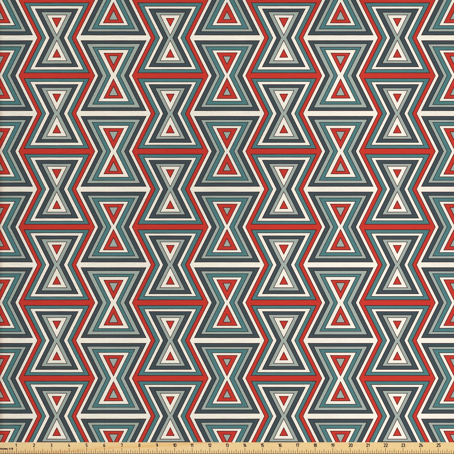 Ambesonne Geometric Fabric by the Yard Upholstery, Hourglass Pattern, 5 ...