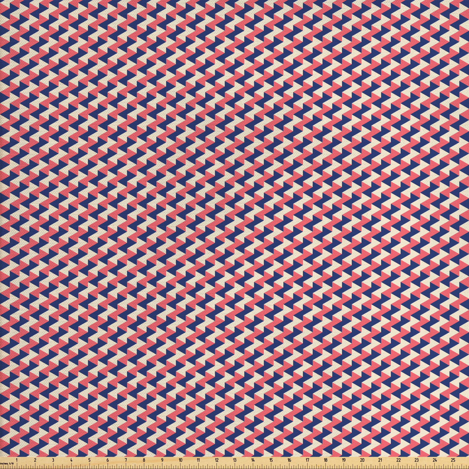 Ambesonne Geometric Fabric by the Yard Upholstery, Mosaic Grid Pattern ...