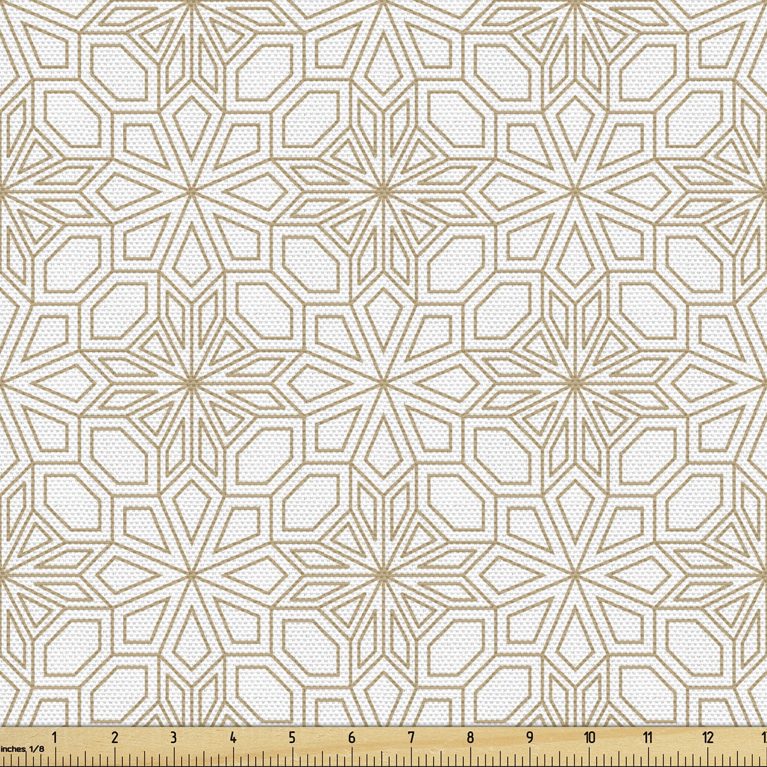 Geometric Fabric by the Yard Upholstery, Monochrome Mosaic Patterns ...