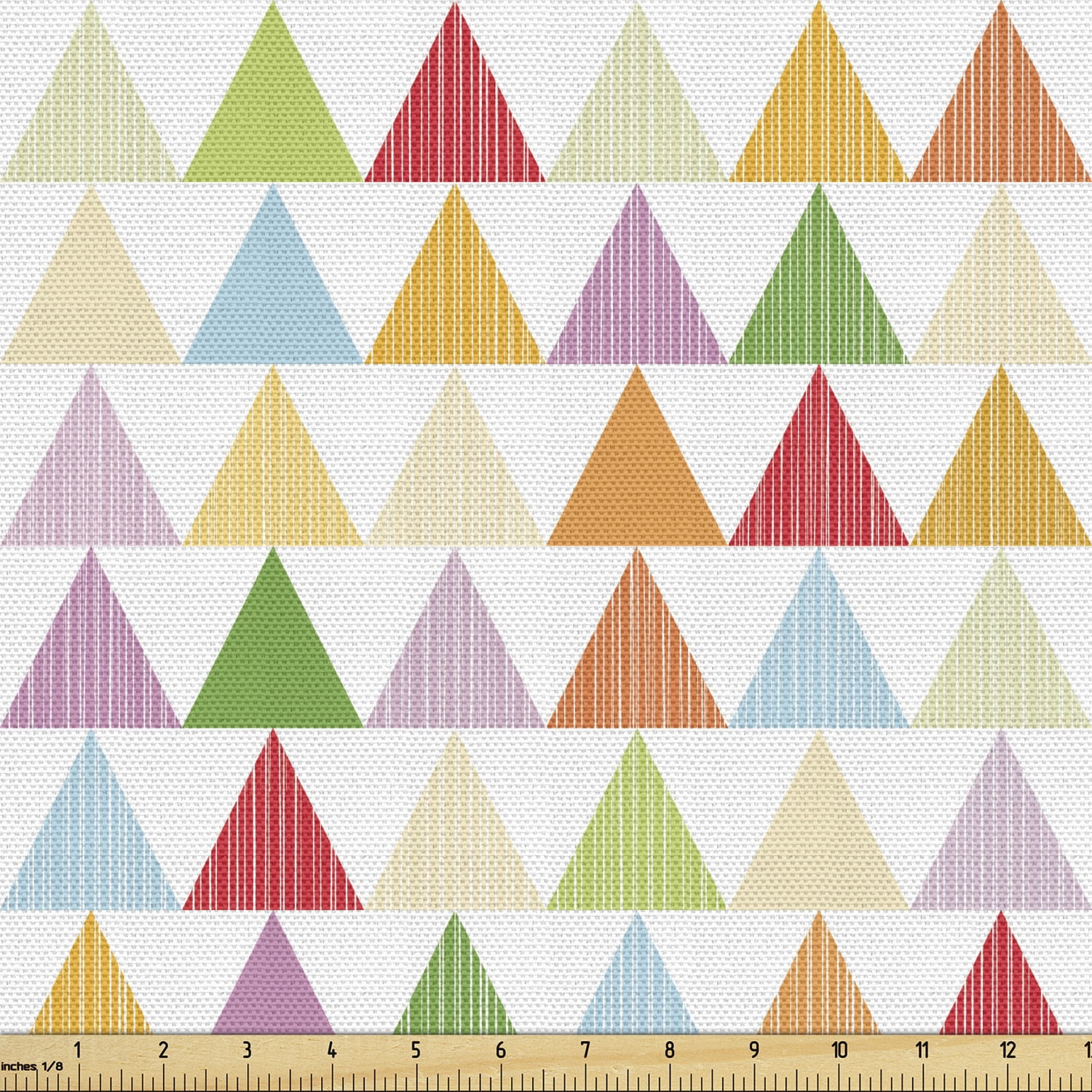 Geometric Fabric by the Yard Upholstery, Repeated Pattern of Colorful ...