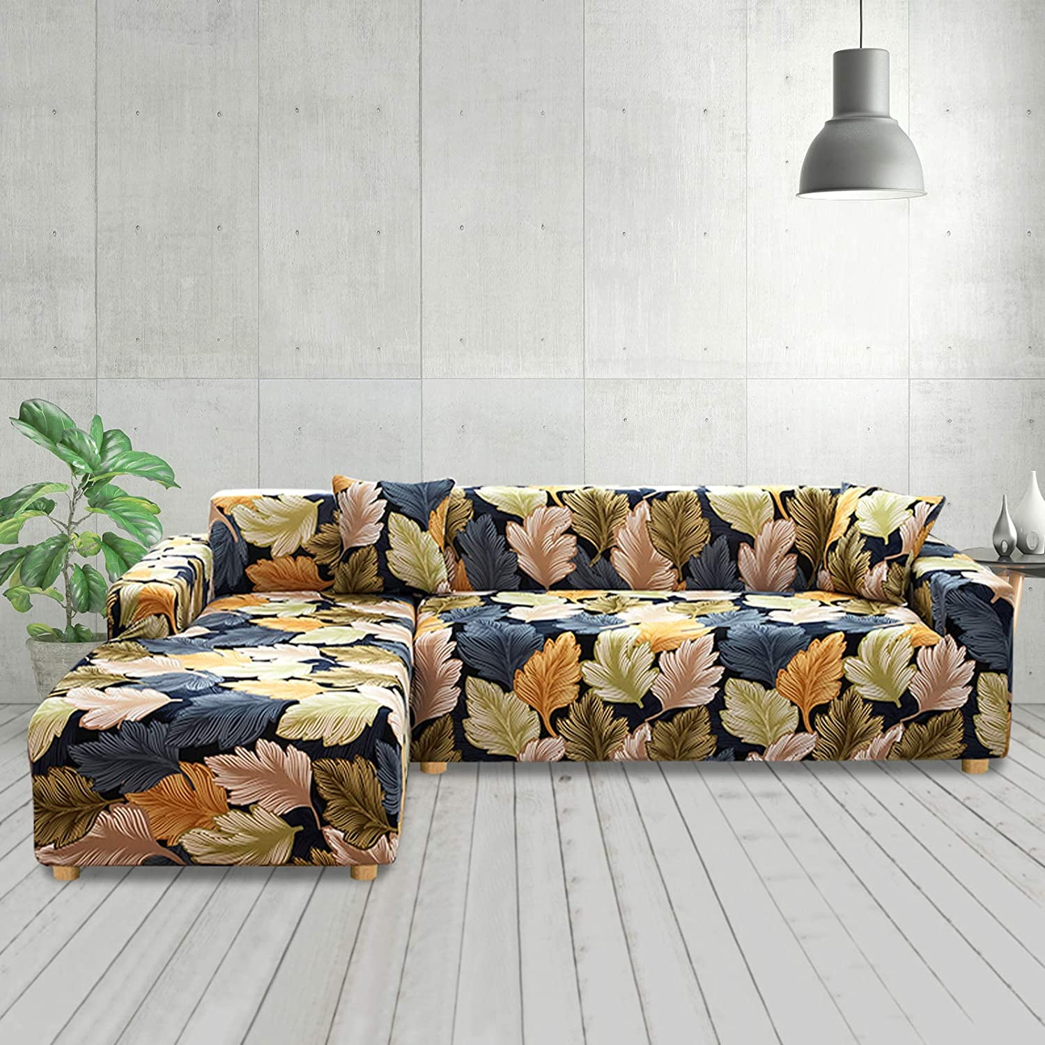 Geometric Figure Elastic Sofa Cover Combination L Corner Needs To Buy ...