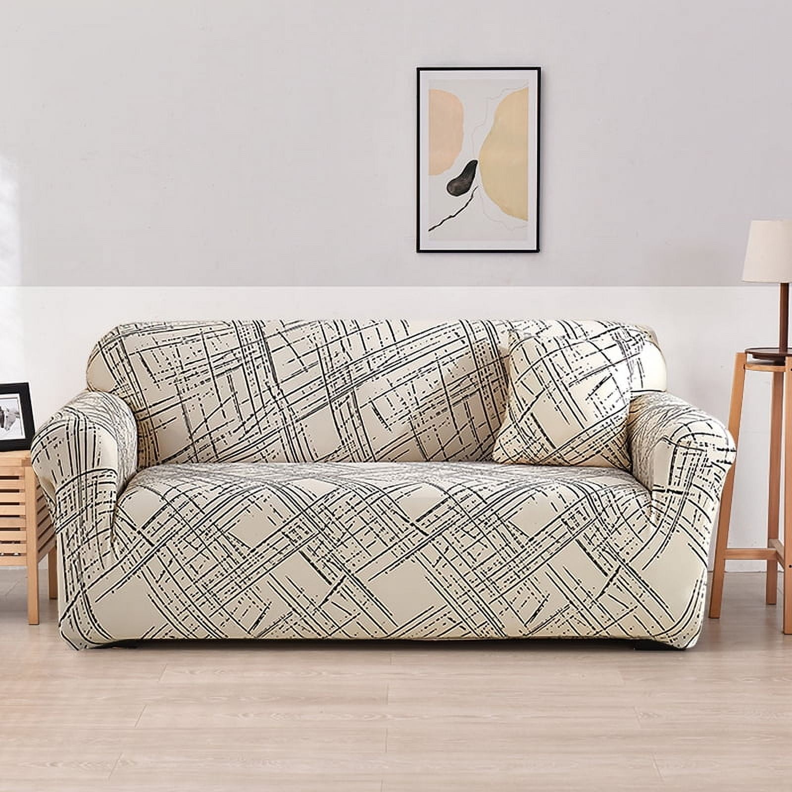Geometric Figure Stretch Cover Elastic All-inclusive Couch Case For ...