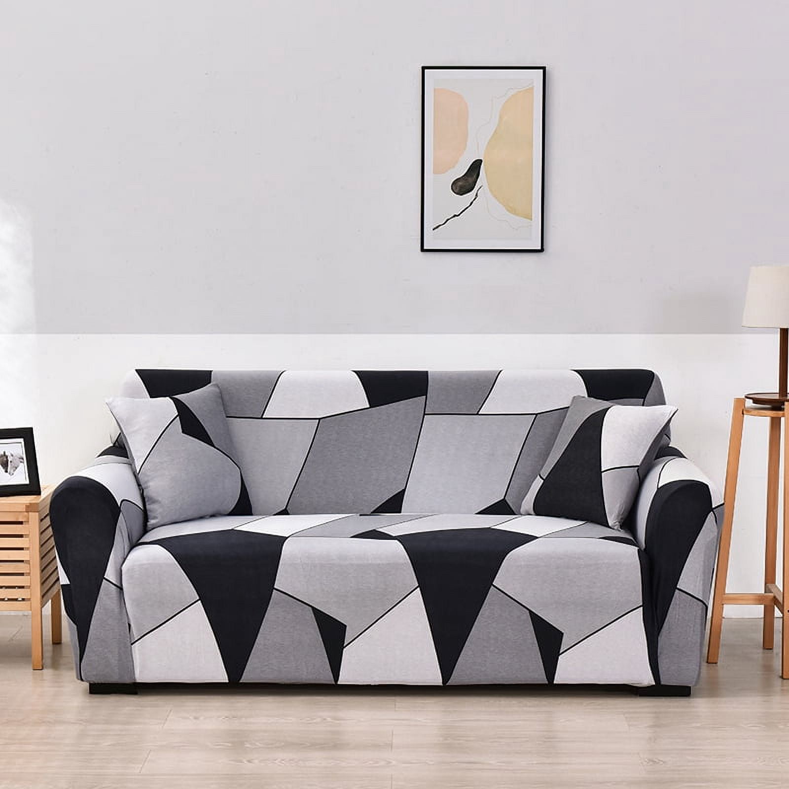 Geometric Figure Stretch Cover Elastic All-inclusive Couch Case For ...