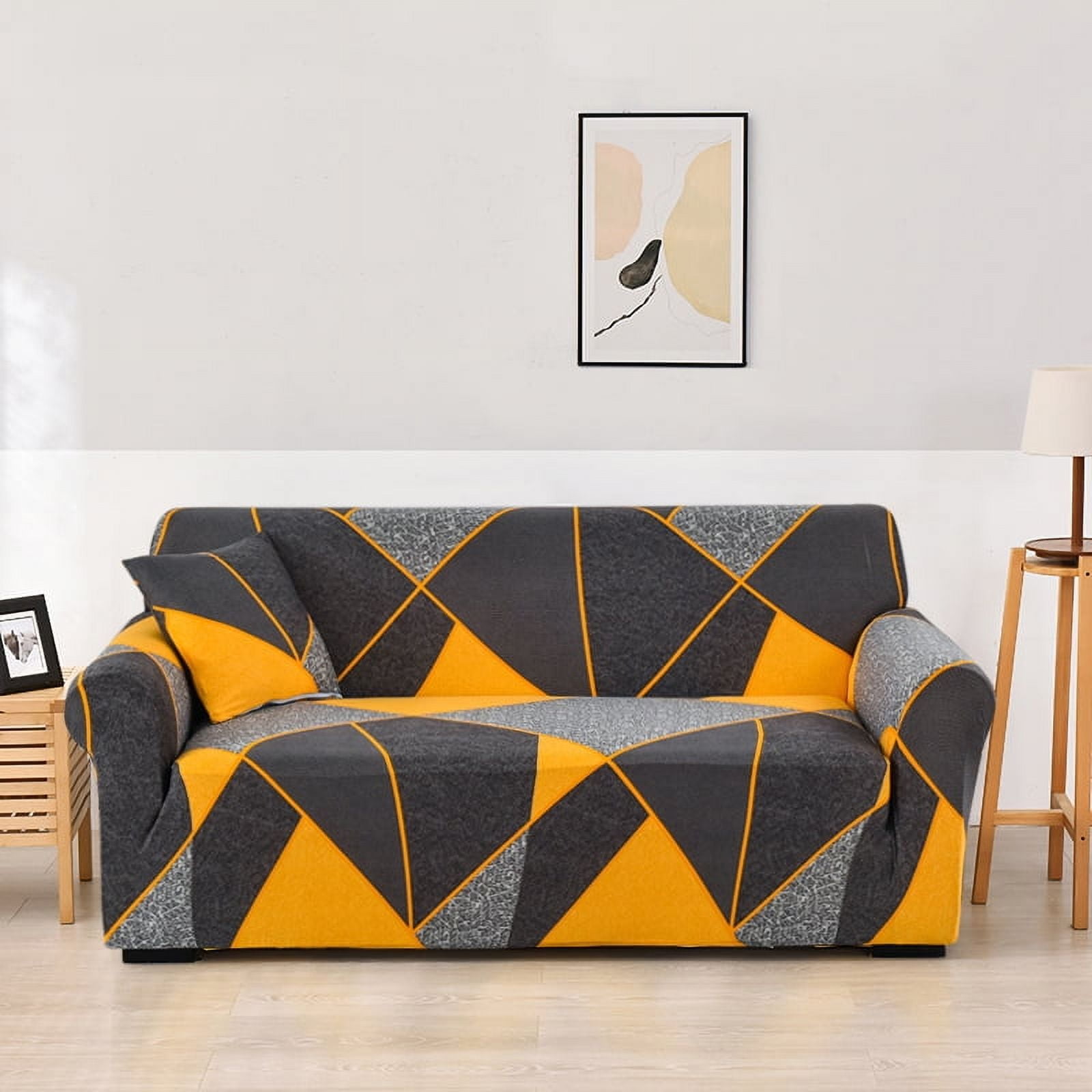Geometric Figure Stretch Cover Elastic All-inclusive Couch Case For ...
