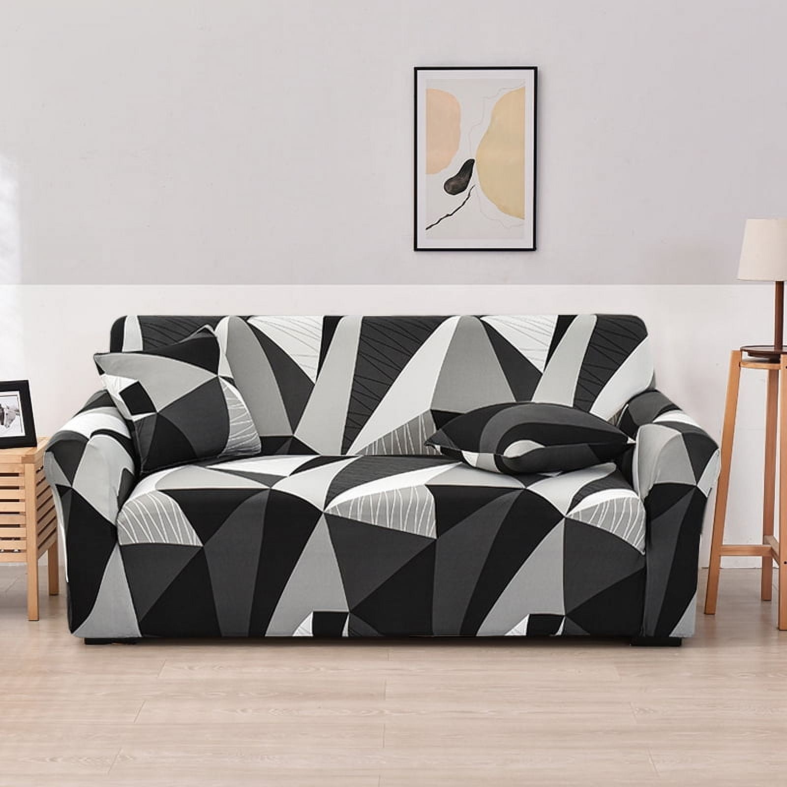 Geometric Figure Stretch Cover Elastic All-inclusive Couch Case For ...