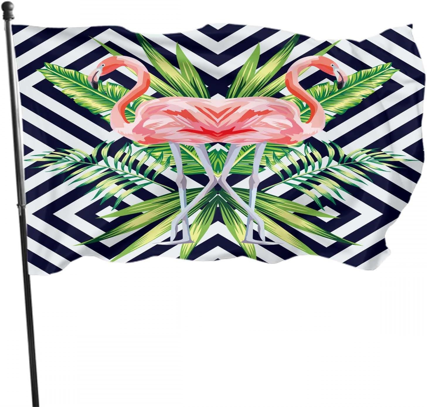 Geometric Flamingo Flag Double Sided Large Banner Summer Bird Tropical ...