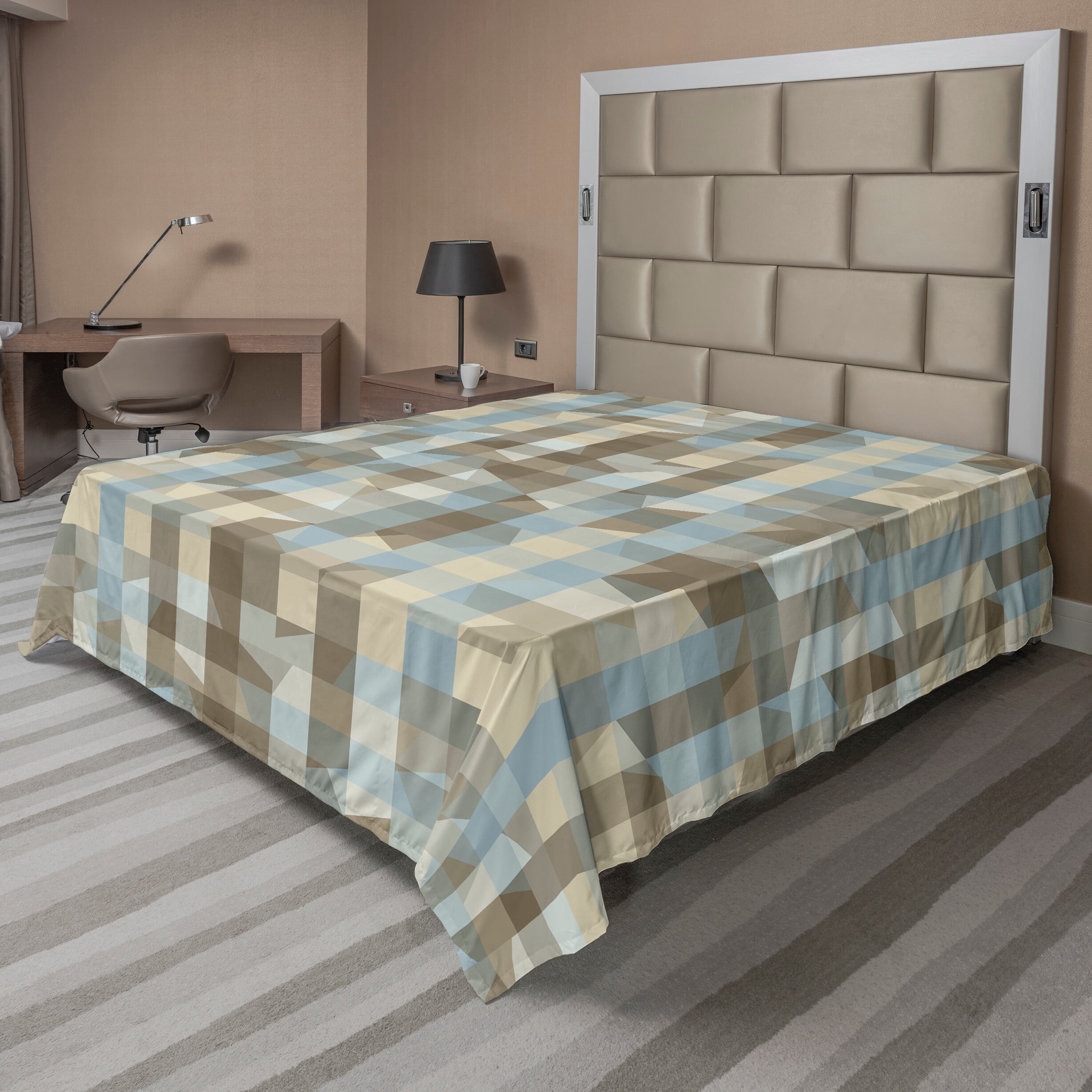 Geometric Flat Sheet, Modern Fractal Look with Vertical Line Pattern ...