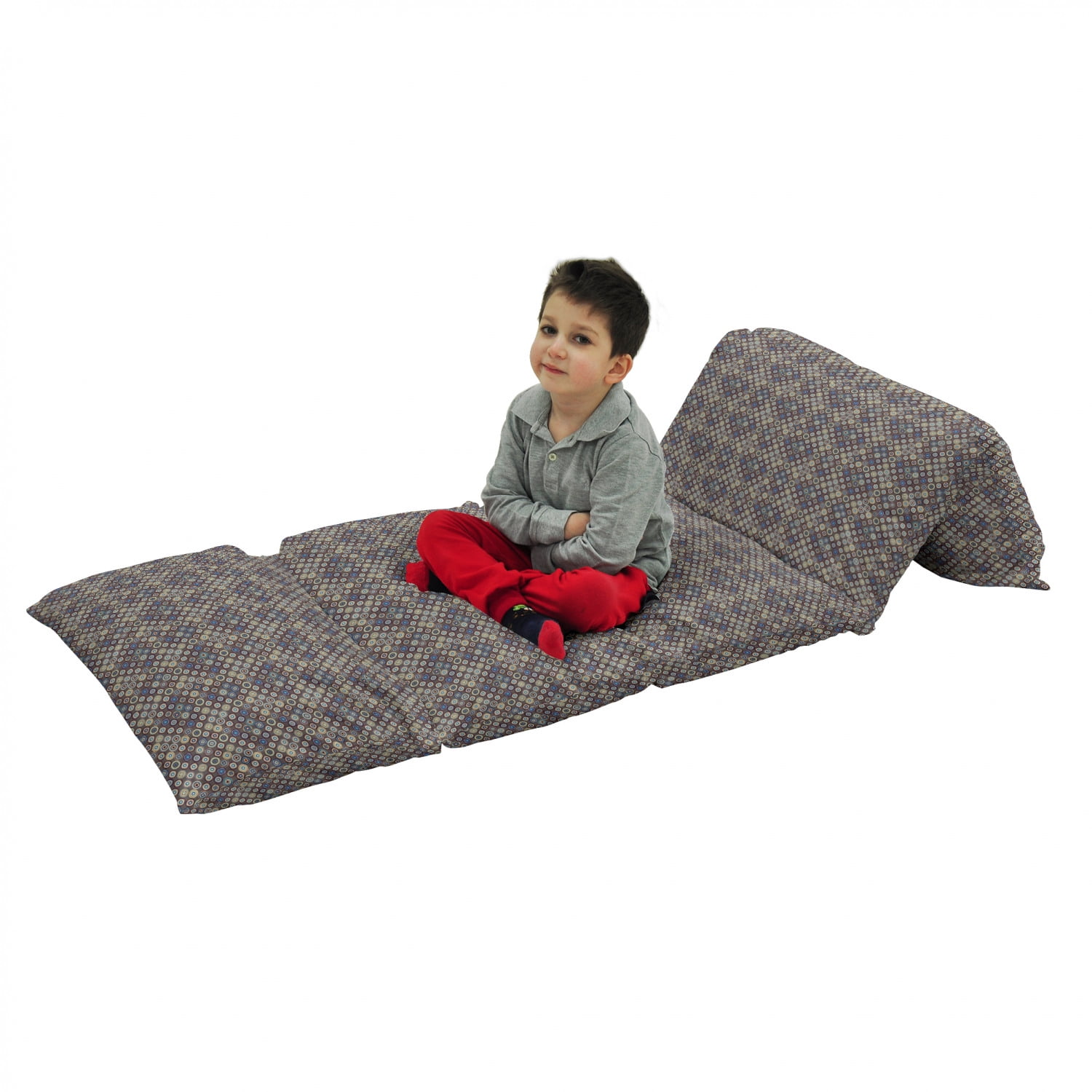 Geometric Floor Pillow Lounger Cover, Disc Shaped Circular Gradient ...