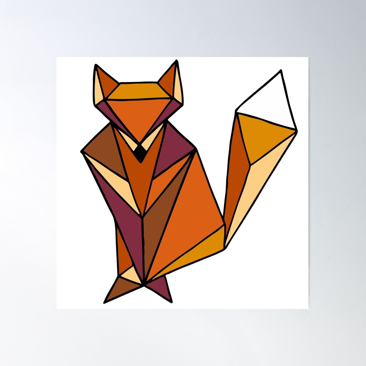 Geometric Fox Orange Palette || Shapes || Nature || Abstract Fox ...