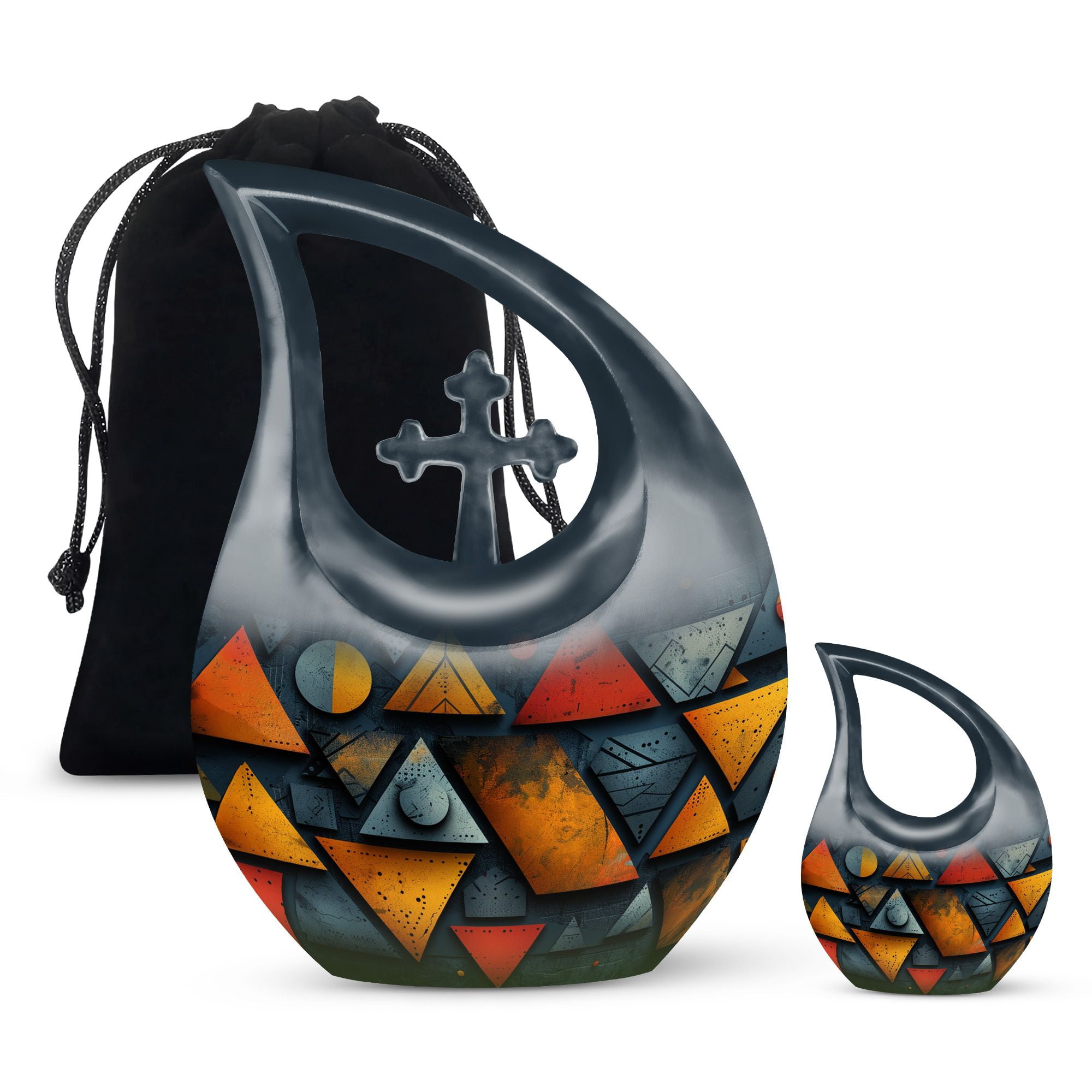 Geometric Fusion Spectrum Shapes Urn - Miniature Urns For Ashes ...