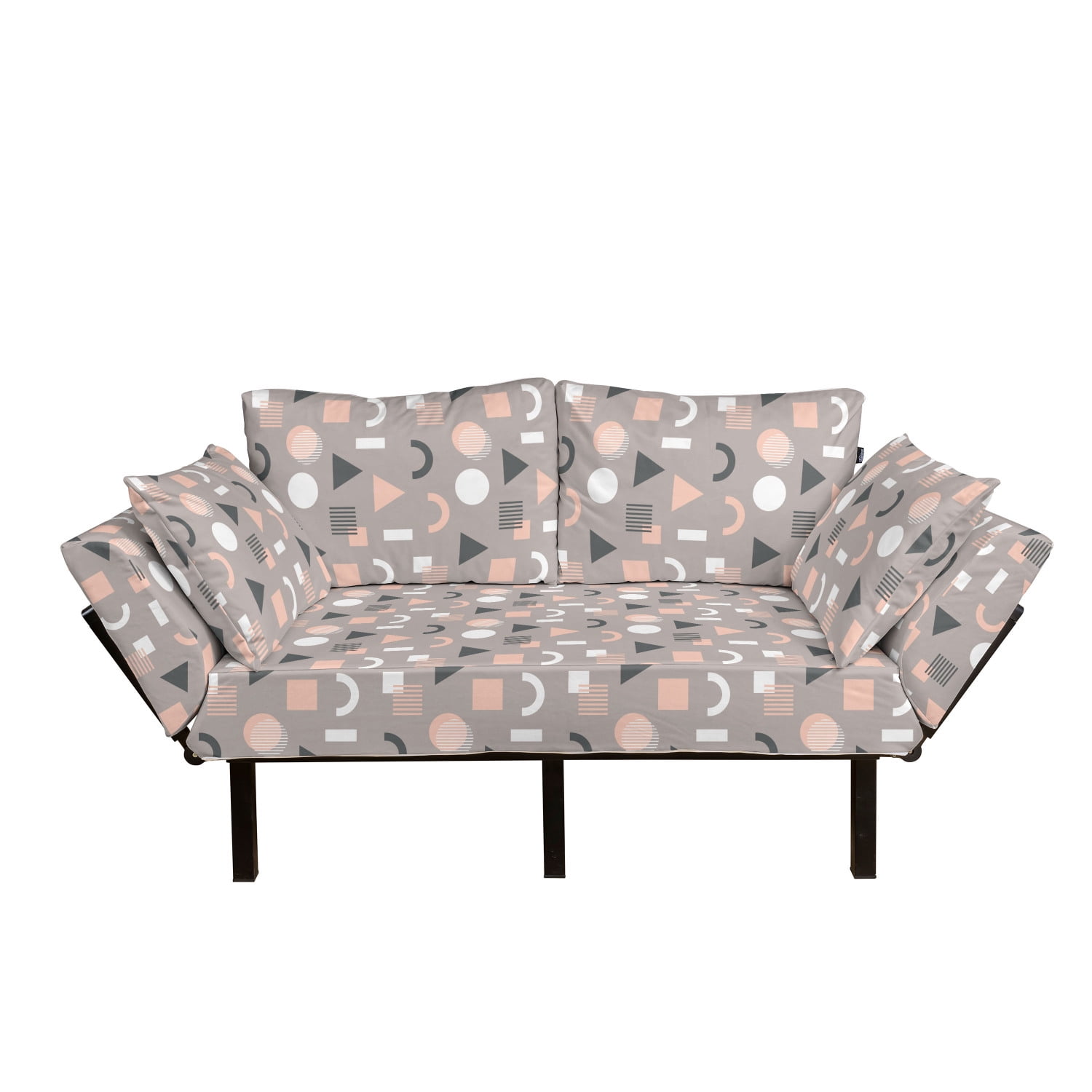 Geometric Futon Couch, Minimalist Design Simple Geometric Shapes ...