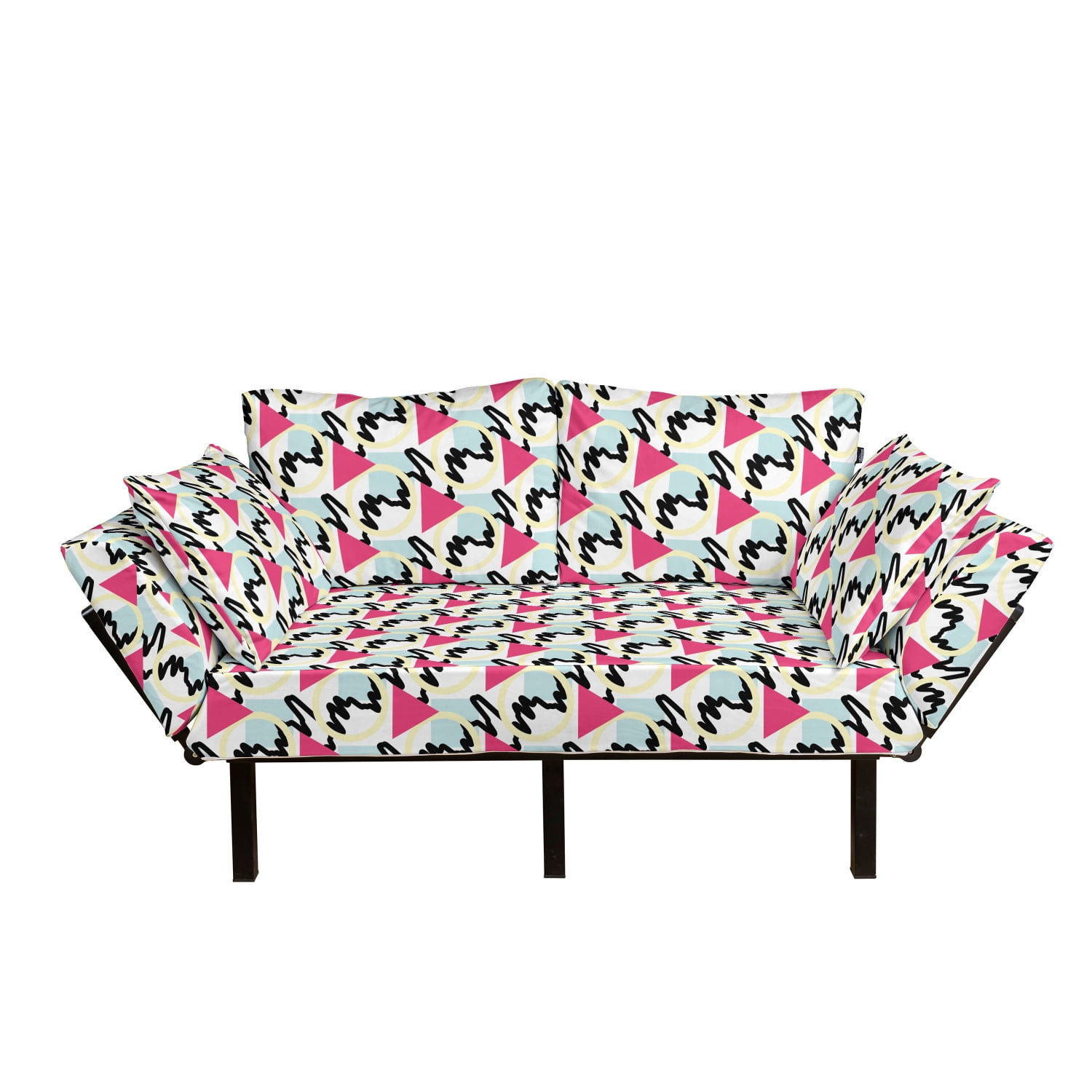 Geometric Futon Couch, Squares Circles and Triangles in Different ...