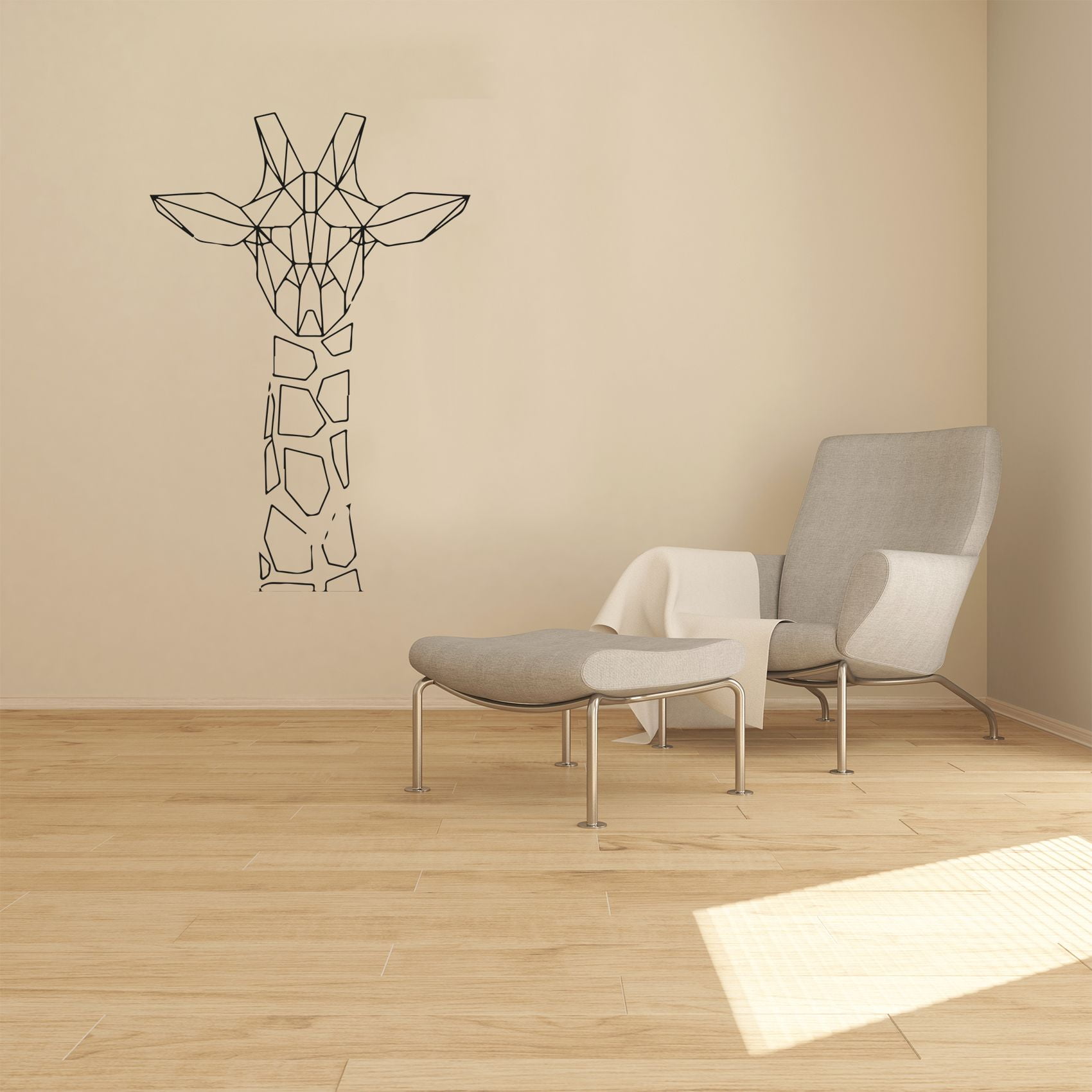 Geometric Giraffe Giraffes Animal Animals Wild Life Wall Sticker Art ...