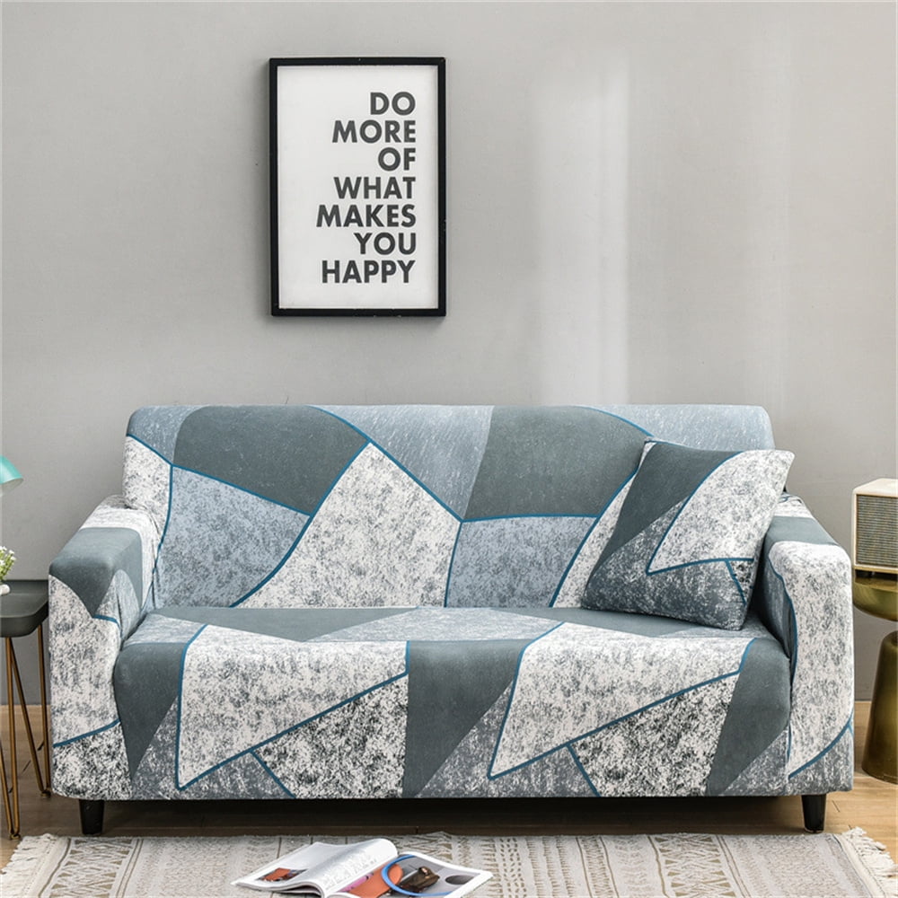 Geometric Gold Sofa Cover Plant Elastic Full Sofa Covers Home r Elastic ...
