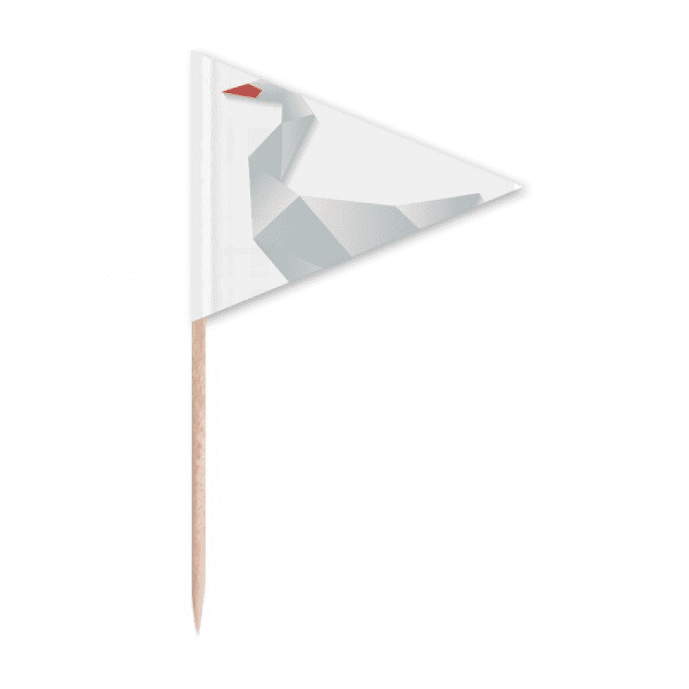Geometric Goose Origa Pattern Toothpick Triangle Cupcake Toppers Flag ...
