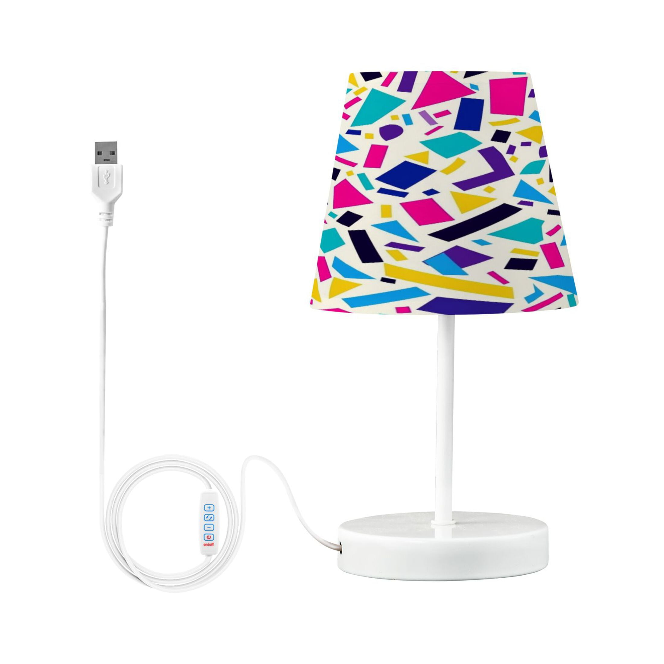 Geometric Graffiti Desk Lamp LED Table Nightstand Lamps with 3 Color ...