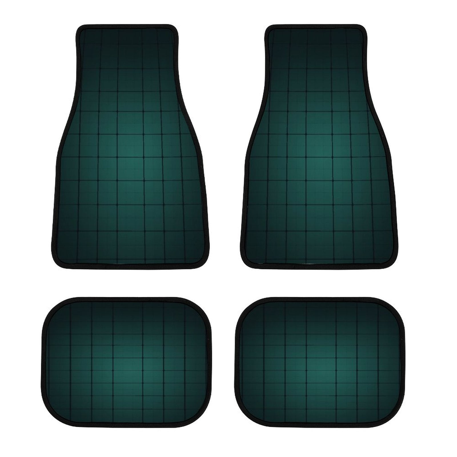 Geometric Grid Car Floor Mats 4 Pieces Car Floor Mats Full Set, All ...