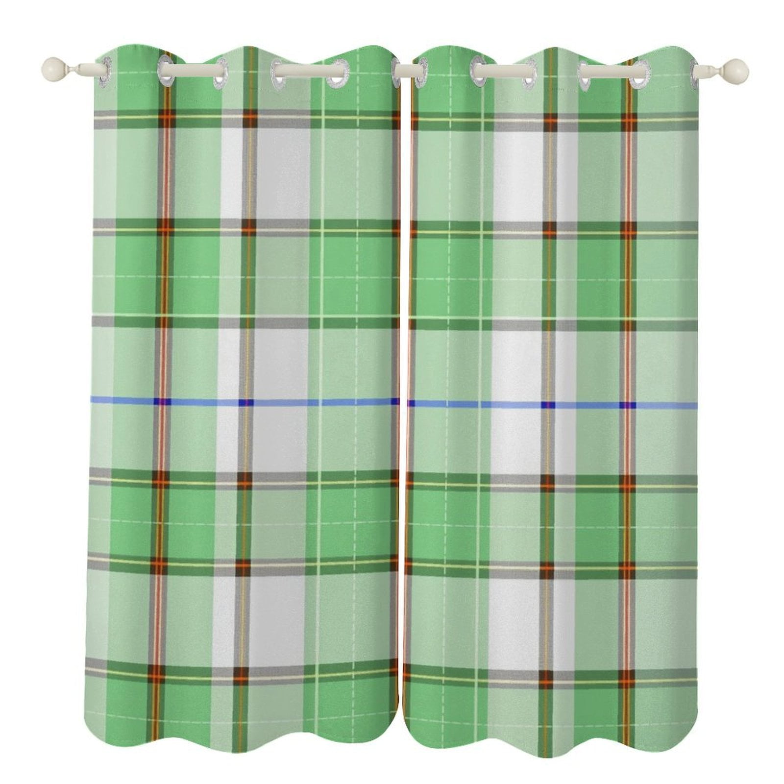 Geometric Grid Curtain Home Decoration Living Room Curtains Window ...