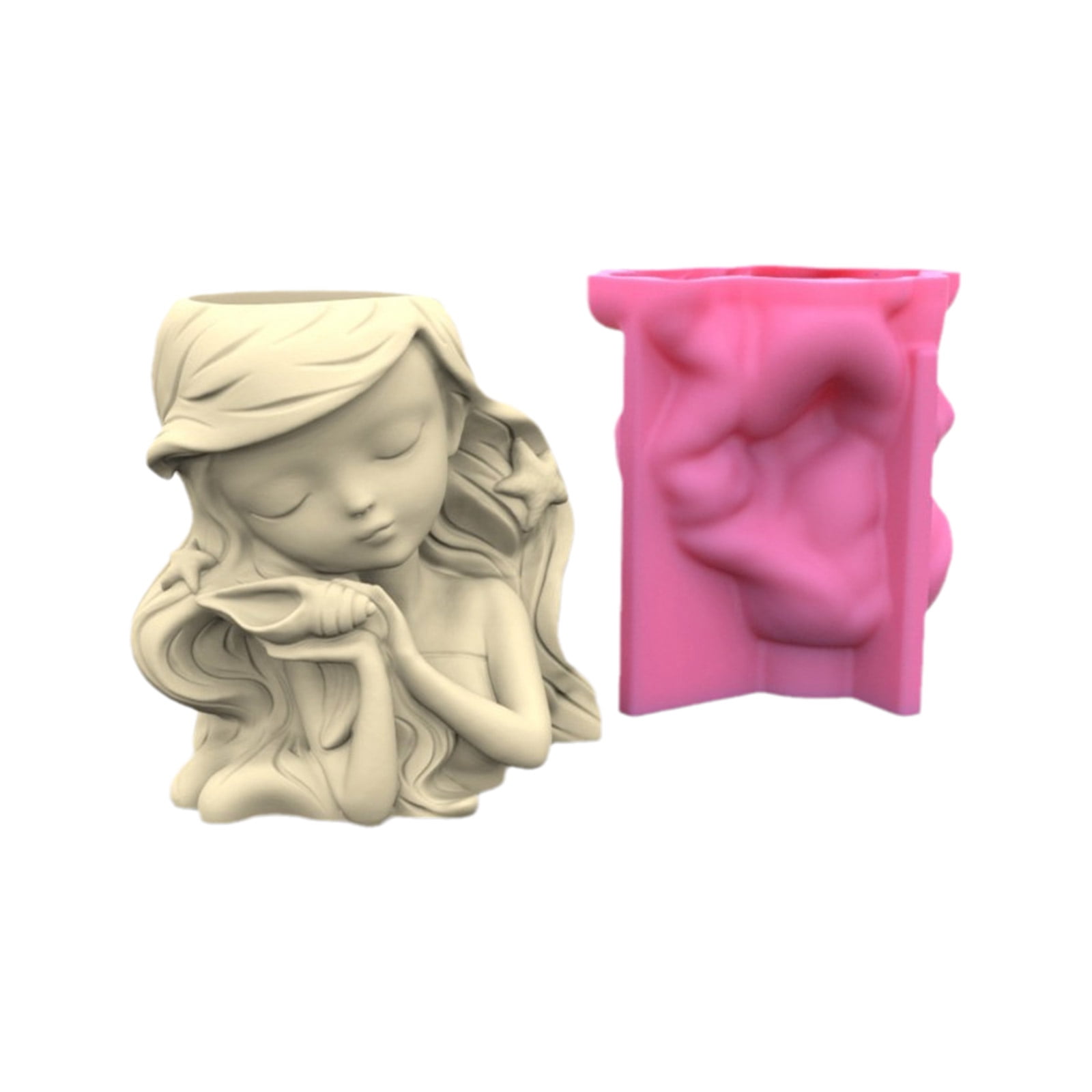 Geometric Gypsum Flower Pot Silicone Resin Mold Epoxy Resin Casting ...
