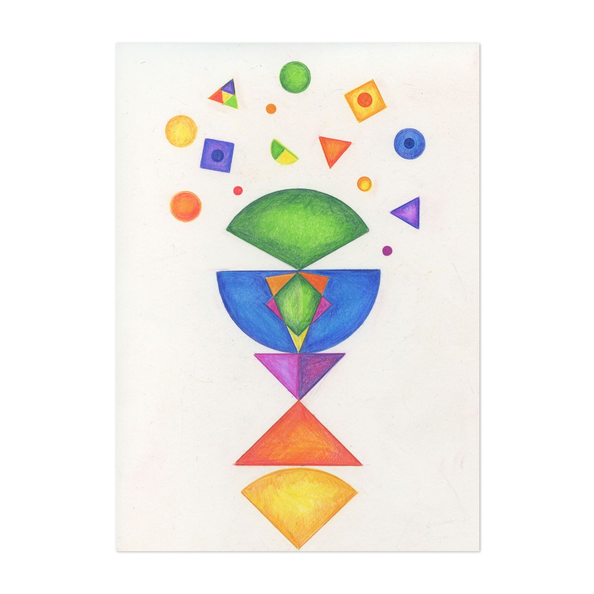 Geometric Harmony - Illustration Geometric Modern Art Abstract ...