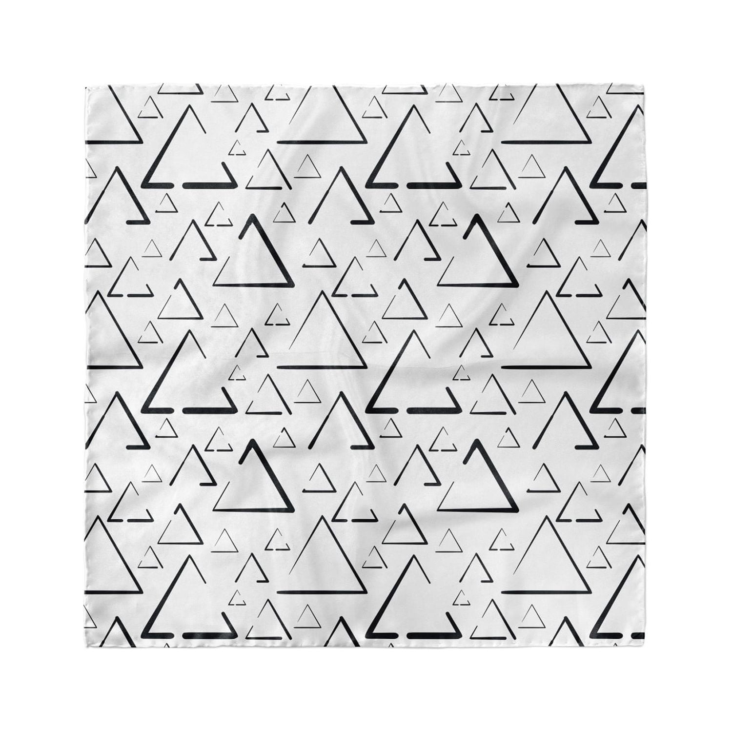 Geometric Head Scarf, Monochrome Triangles, Head Wrap, 3 Sizes, by ...