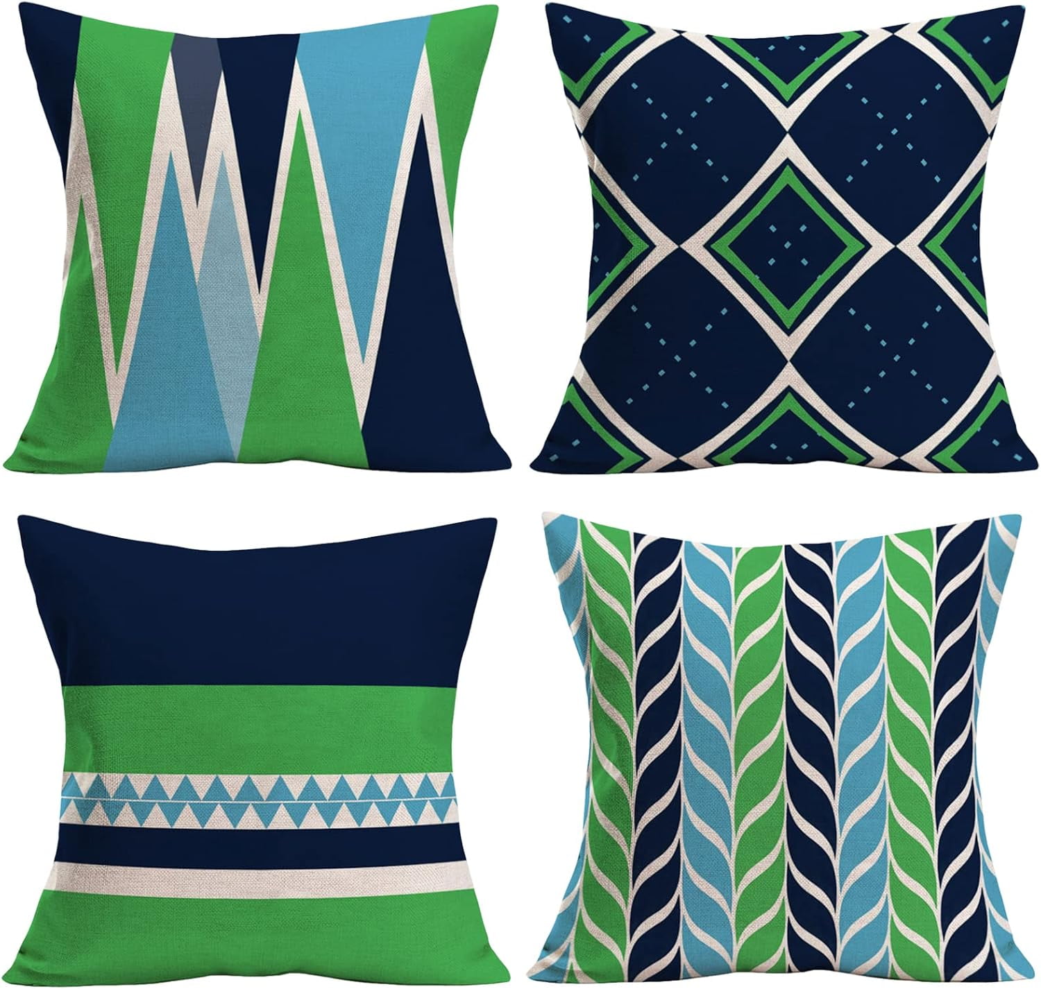 Geometric Home Decorative Pillow Covers 18x18'''' Modern Pattern Pillow ...