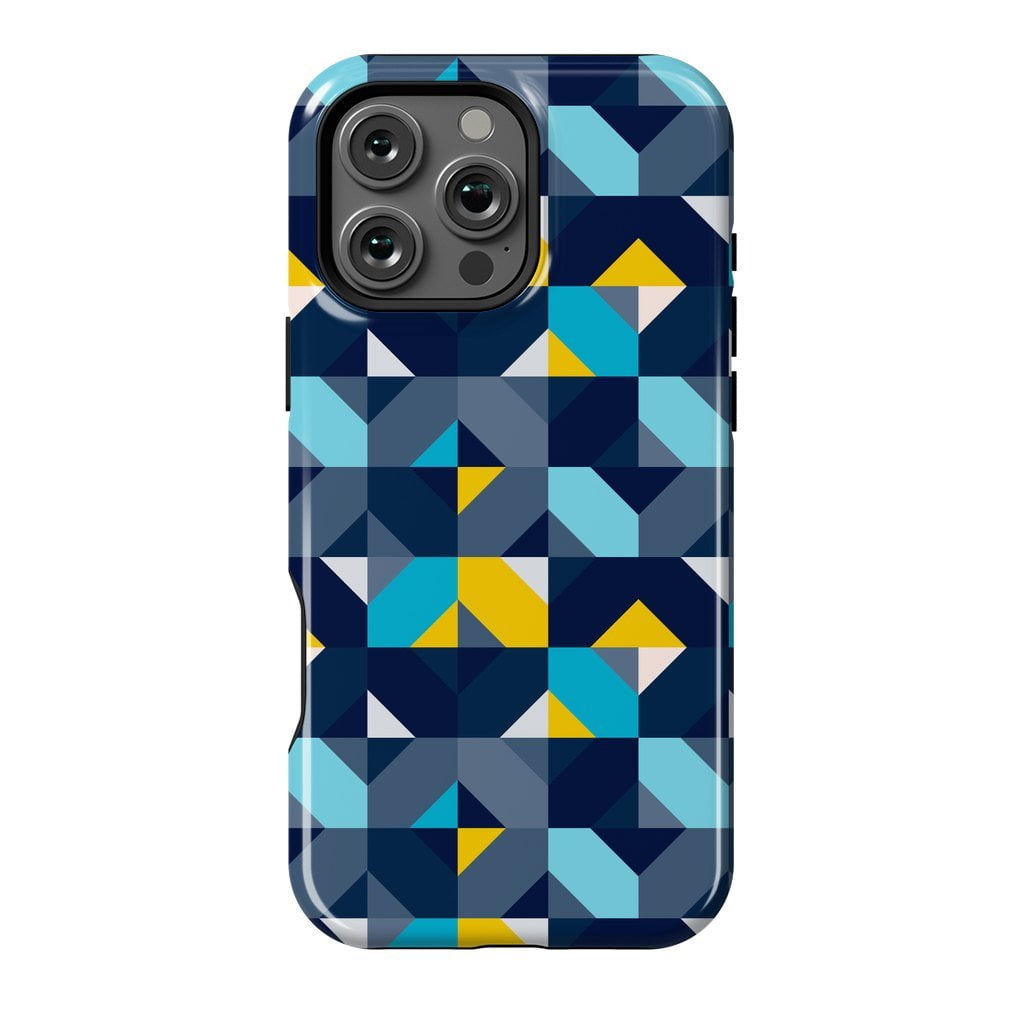Geometric Hypnotic Shapes Phone Case for iPhone 11 12 13 14 15 16 Pro ...