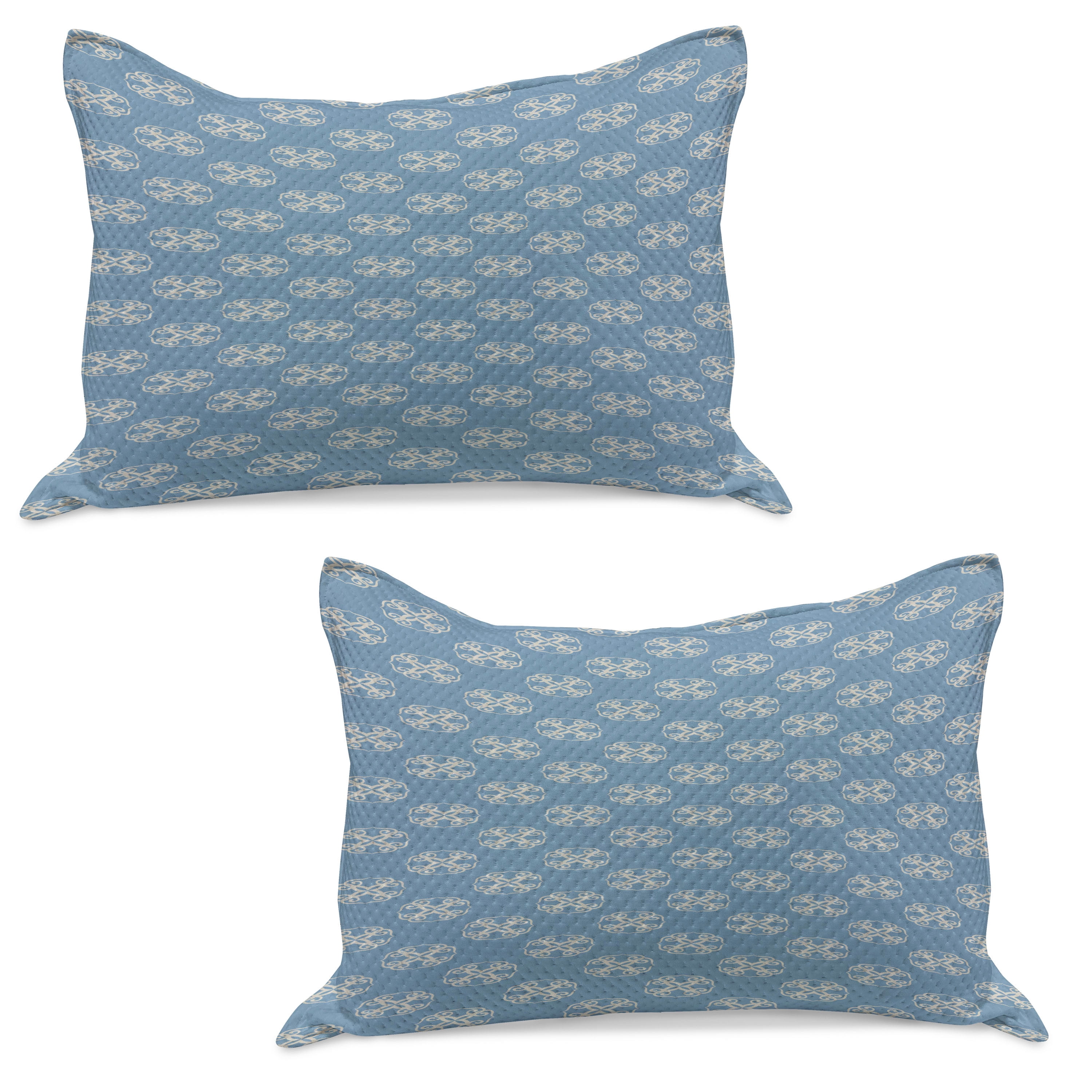 Geometric Knitted Quilt Pillowcover Set of 2, Geometric Circular Shapes ...