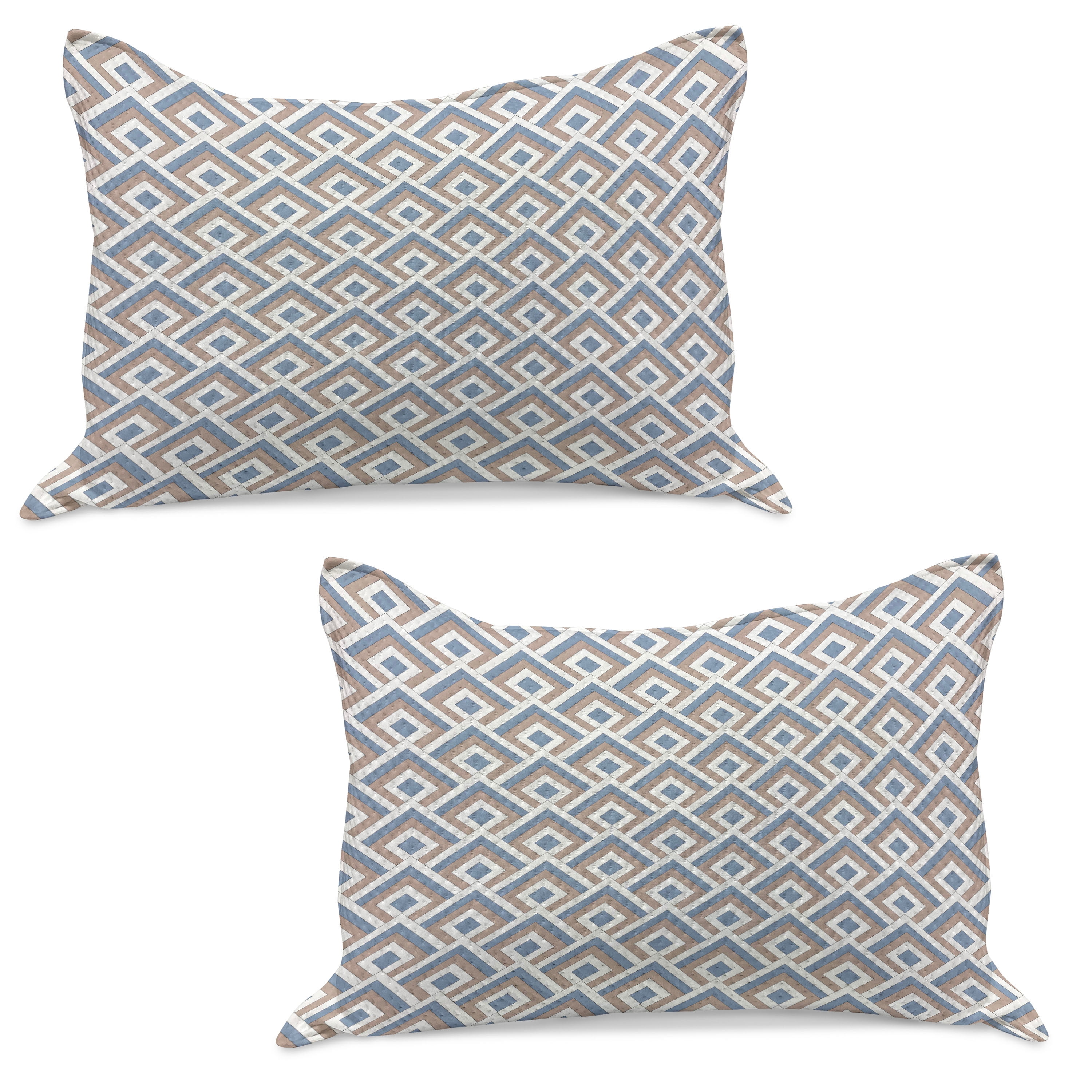 Geometric Knitted Quilt Pillowcover Set of 2, Classical Repeating ...