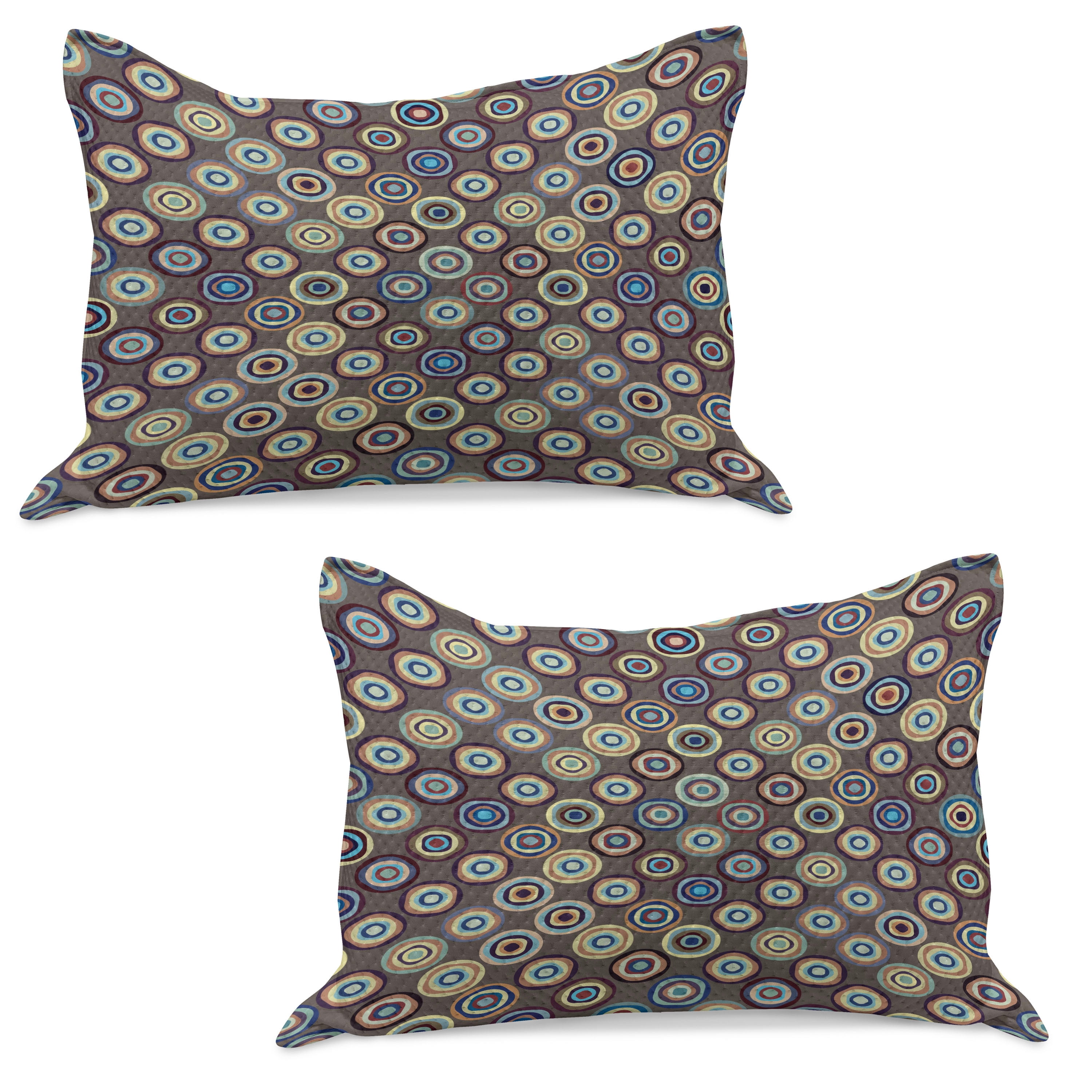 Geometric Knitted Quilt Pillowcover Set of 2, Disc Shaped Circular ...