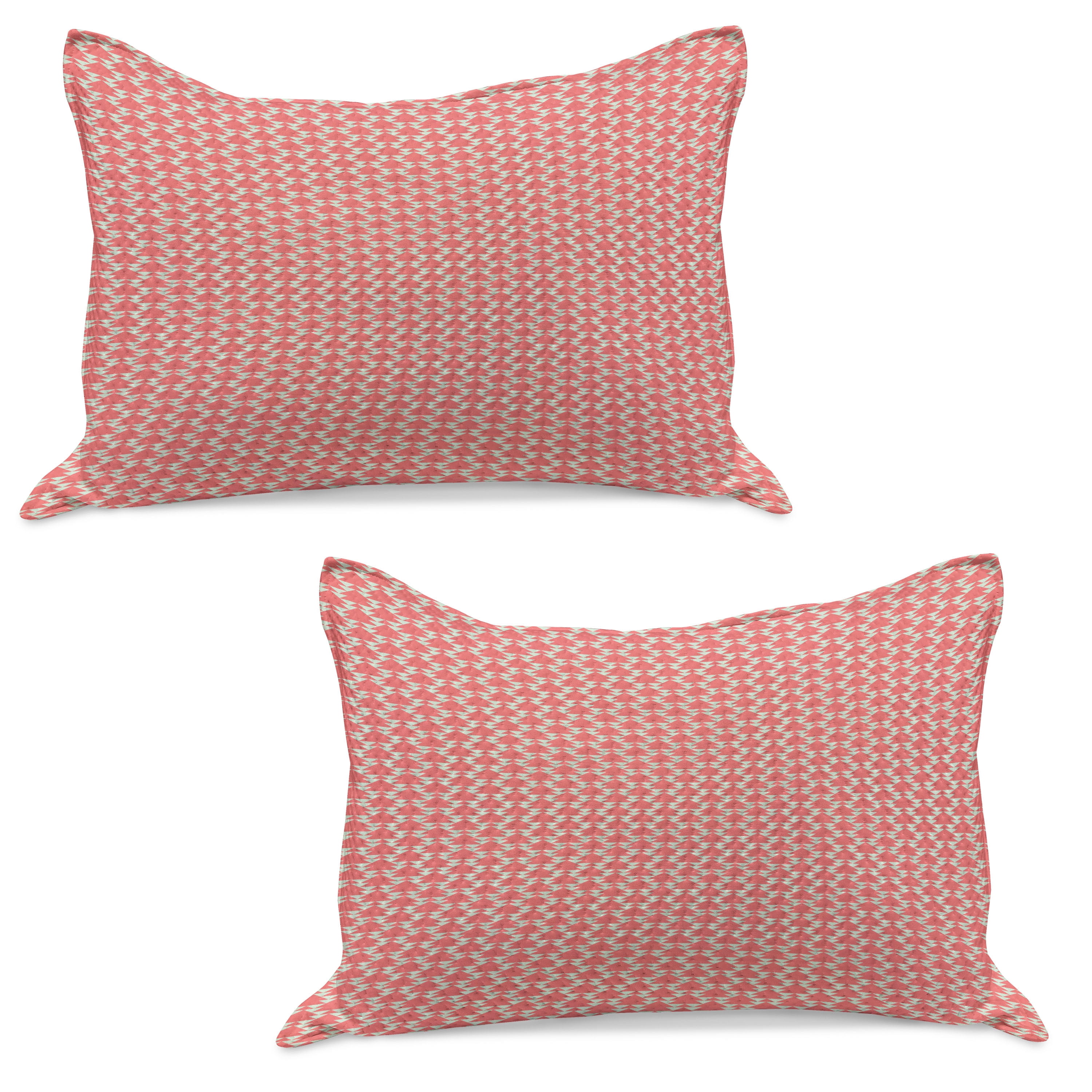 Geometric Knitted Quilt Pillowcover Set of 2, Modern Pattern in Pastel ...