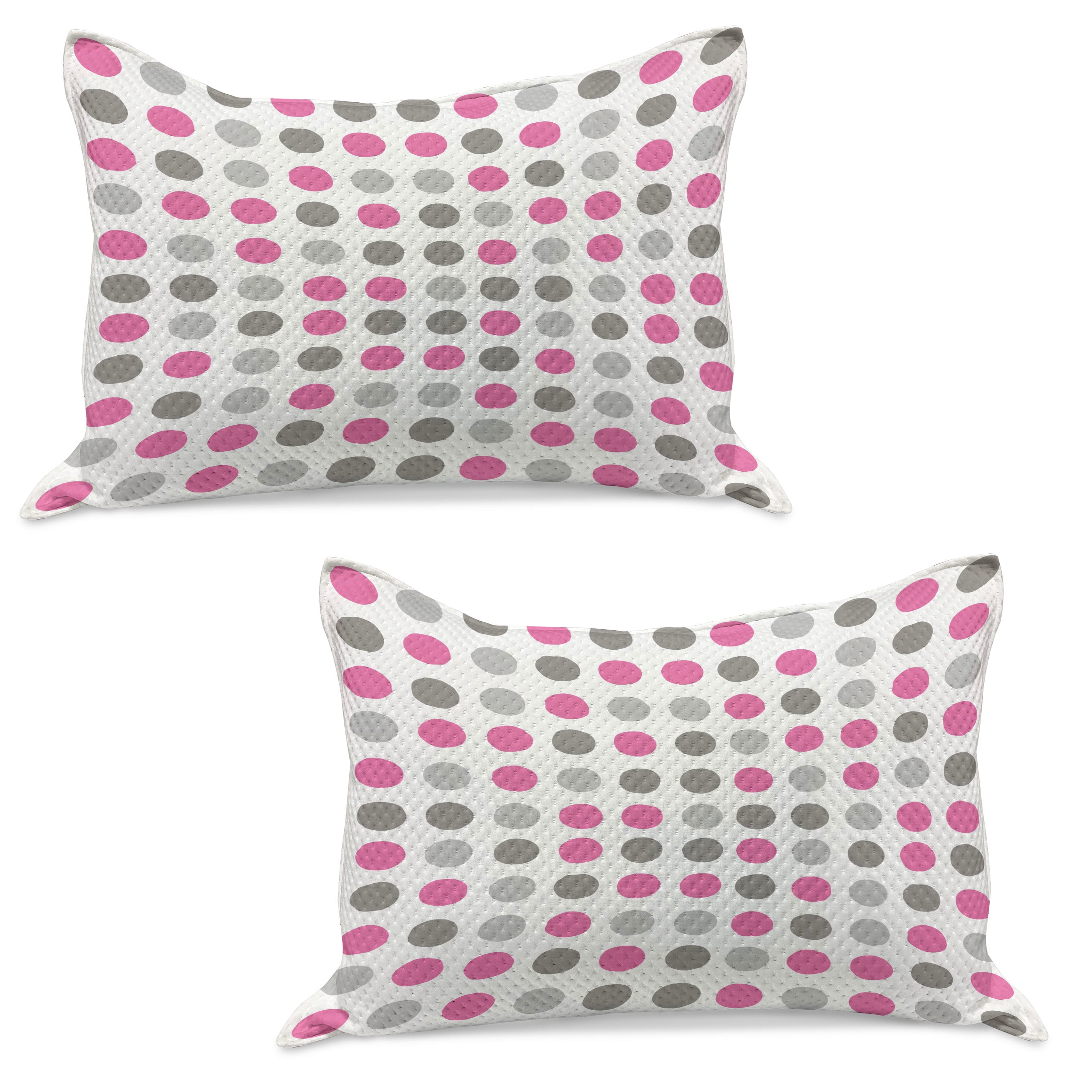 Geometric Knitted Quilt Pillowcover Set of 2, Traditional Retro Polka ...