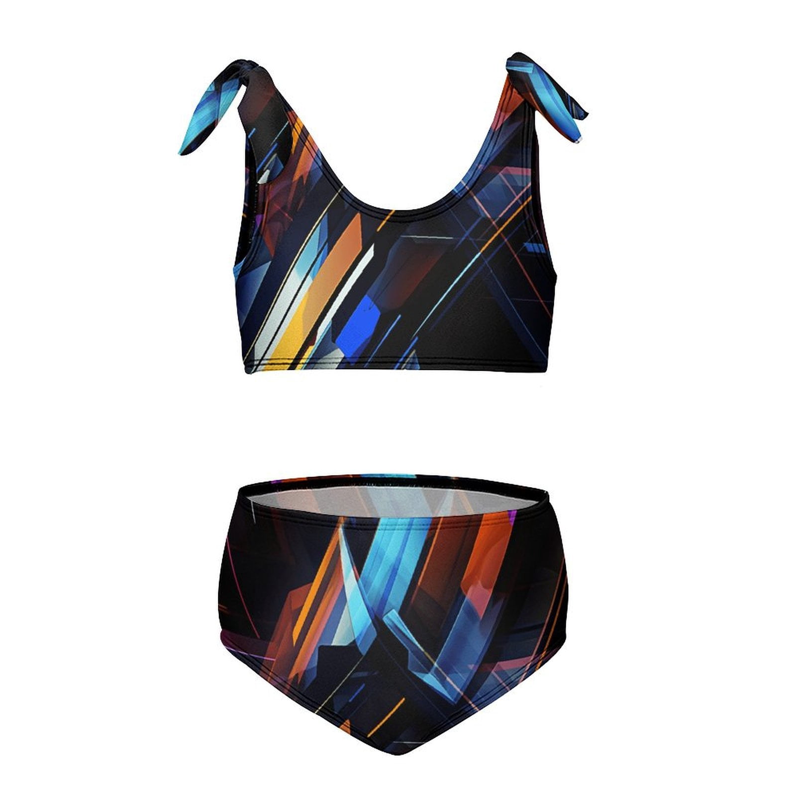 Geometric Lattice Girls' 2-Piece Tankini Swimsuit - Walmart.com