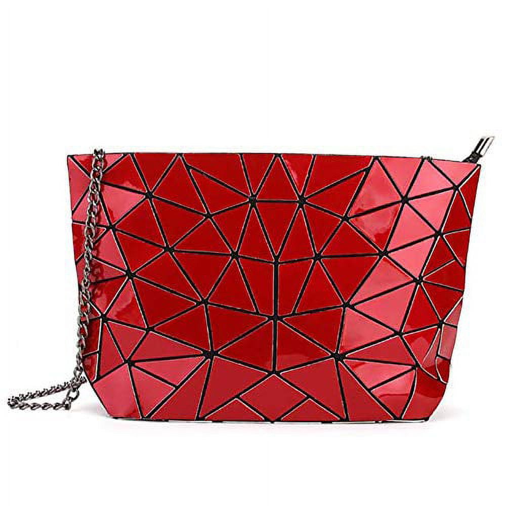 Geometric Lattice Luminous Purse Chain Crossbody Clutch Purses Tote ...